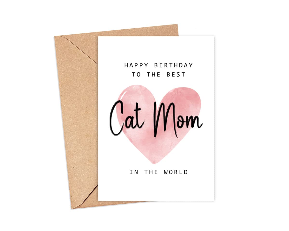Happy Birthday To The Best Cat Mom In The World Card - Cat Mom Birthday Card - Cat Mom Card - Mother's Day Gift - Happy Birthday Card Happy Birthday Mom