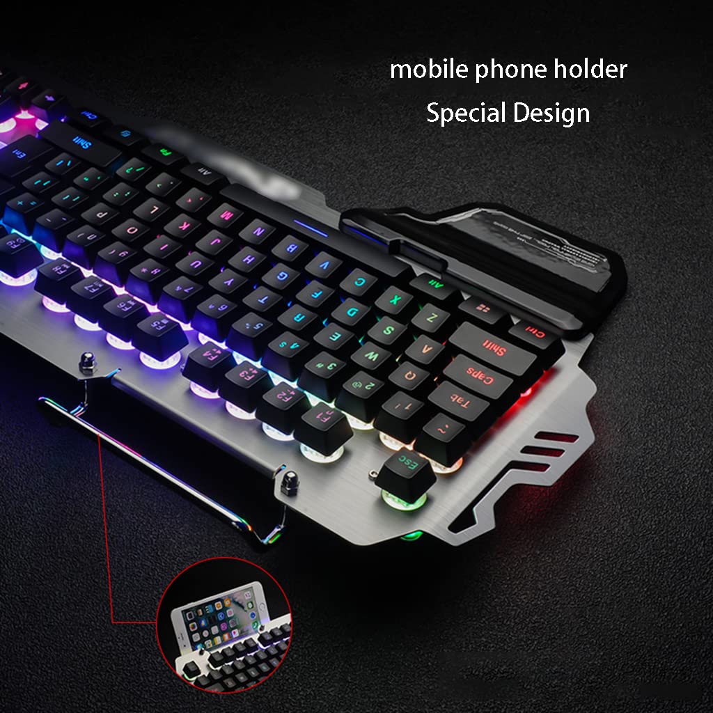 BBFQL Wired Gaming Keyboard Mechanical Feel Keyboard Computer Keyboard Ergonomic Keyboard Computer Accessories