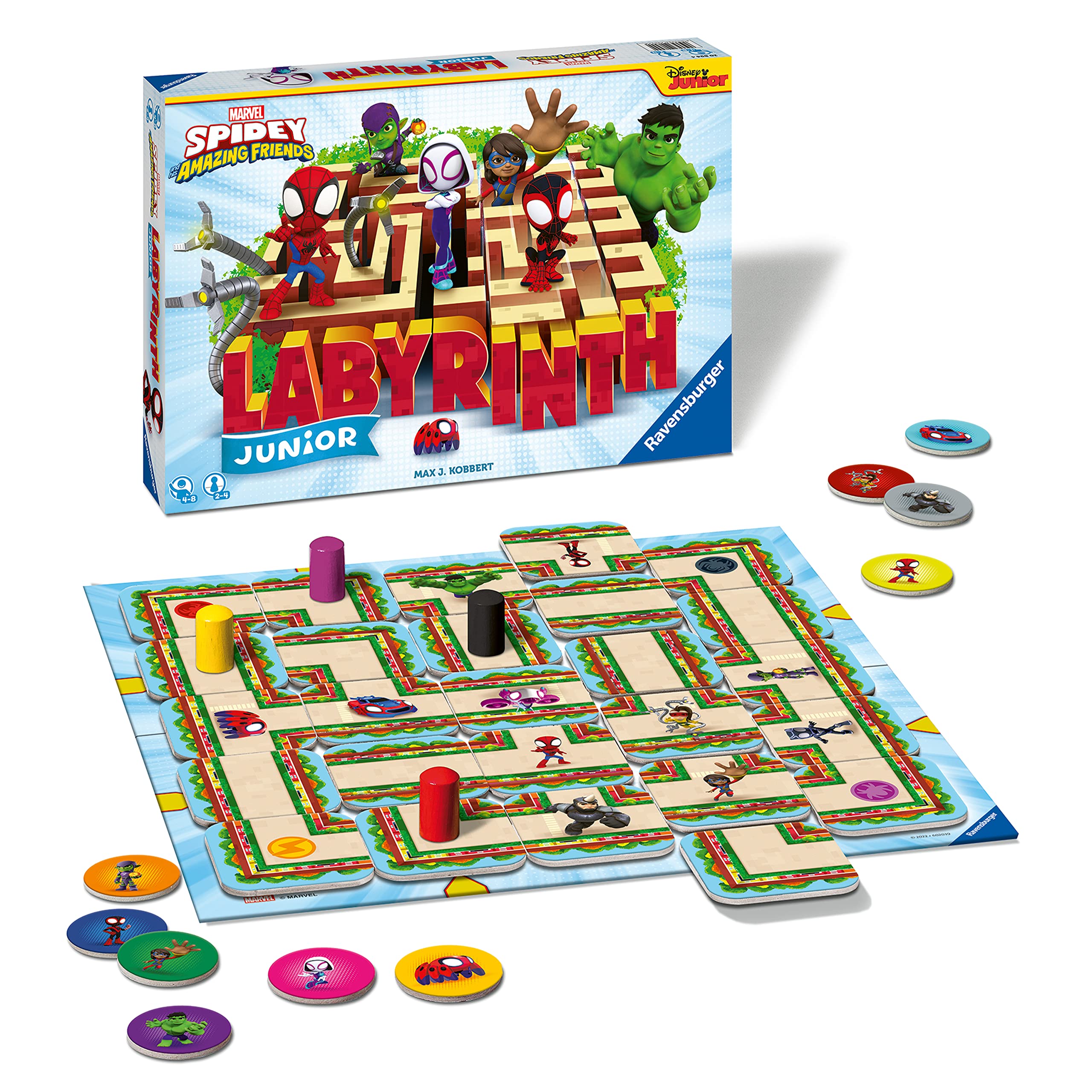 Ravensburger - Spidey and His Amazing Friends Labyrinth Junior Game | Engaging Brain Teaser for Kids | Interactive Puzzle Game | Ideal Gift for Boys and Girls Aged 4+