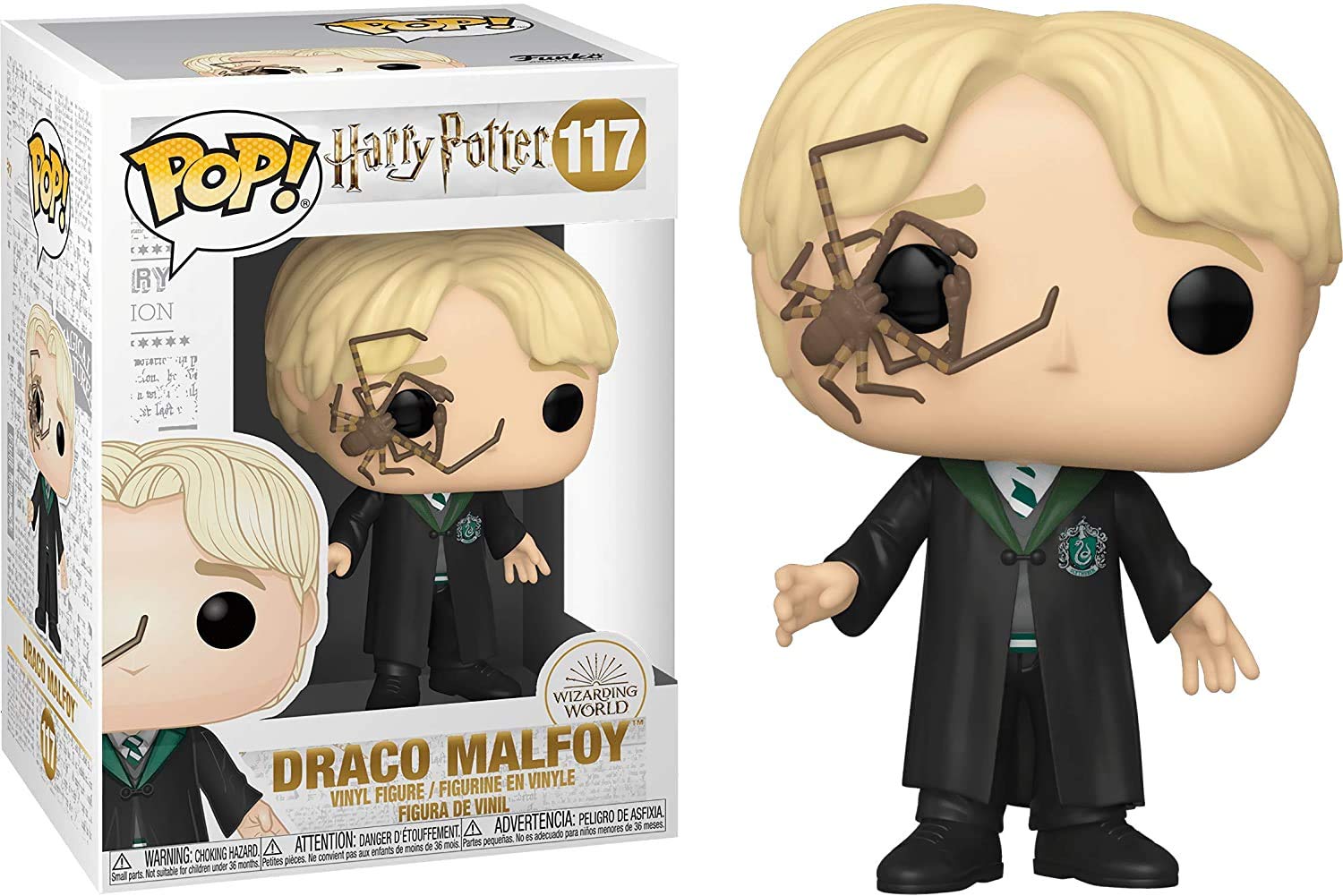 HARRY POTTER - Draco Malfoy with Whip Spider Funko Pop! Vinyl Figure (Bundled with Compatible Pop Box Protector Case)