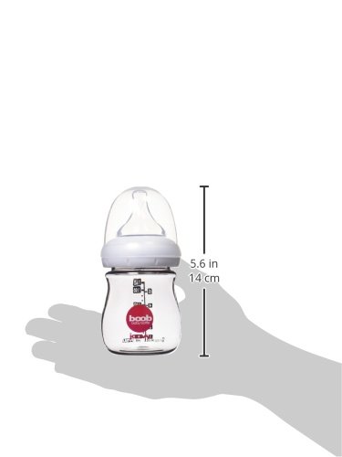Joovy Boob Baby Bottles Made from Durable, Medical-Grade PPSU with CleanFlow Vent Technology to Prevent Nipple Collapse, Negative Pressure, and Colic Symptoms (5oz)