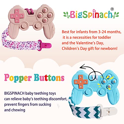 Baby Video Game Controller Teether Toy Funny Baby Teething Toys for Babies Gamer Controller(White