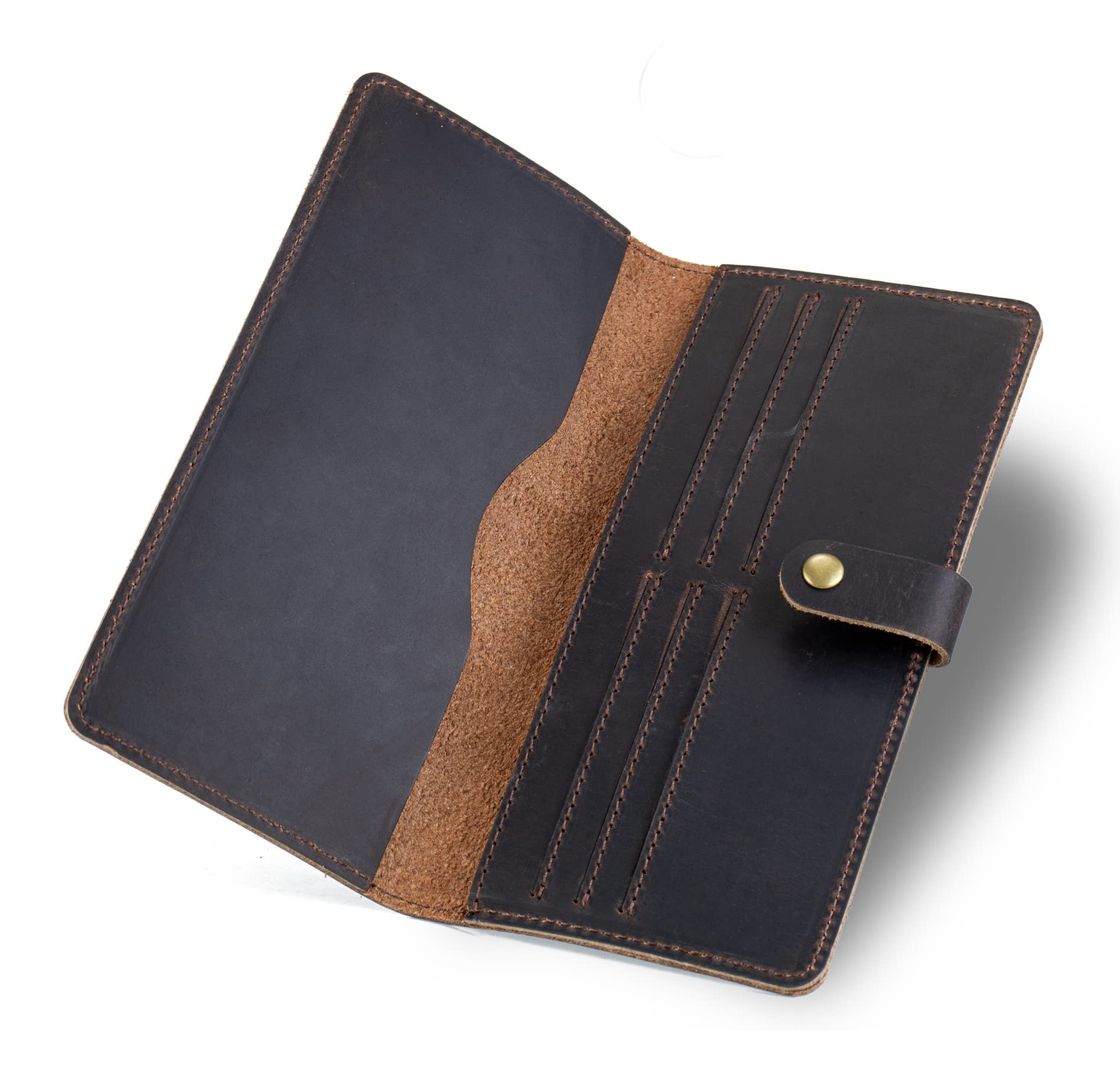 Wallets for Women Leather Card Organizer Ladies Slim Wallet Purse (Coffee)