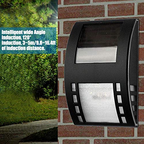 CUTULAMO Solar Wall Lamp, Light-Control Wide Angle Induction LED Solar Light Outdoor Wall Lamp Energy Saving Yard Light for Home Decoration for Garden Yard Outdoor