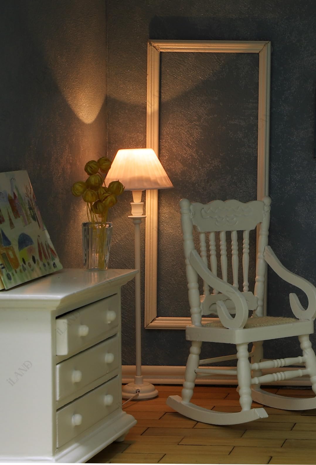iLAND Miniature Dollhouse Furniture and Accessories for Dollhouse Nursery on 1/12 Scale (Lovely 14pcs)
