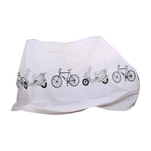 B Baosity Road Bike Cover Waterproof Rustproof Windproof Raincoat for Outdoor Storage Motorcycle, White