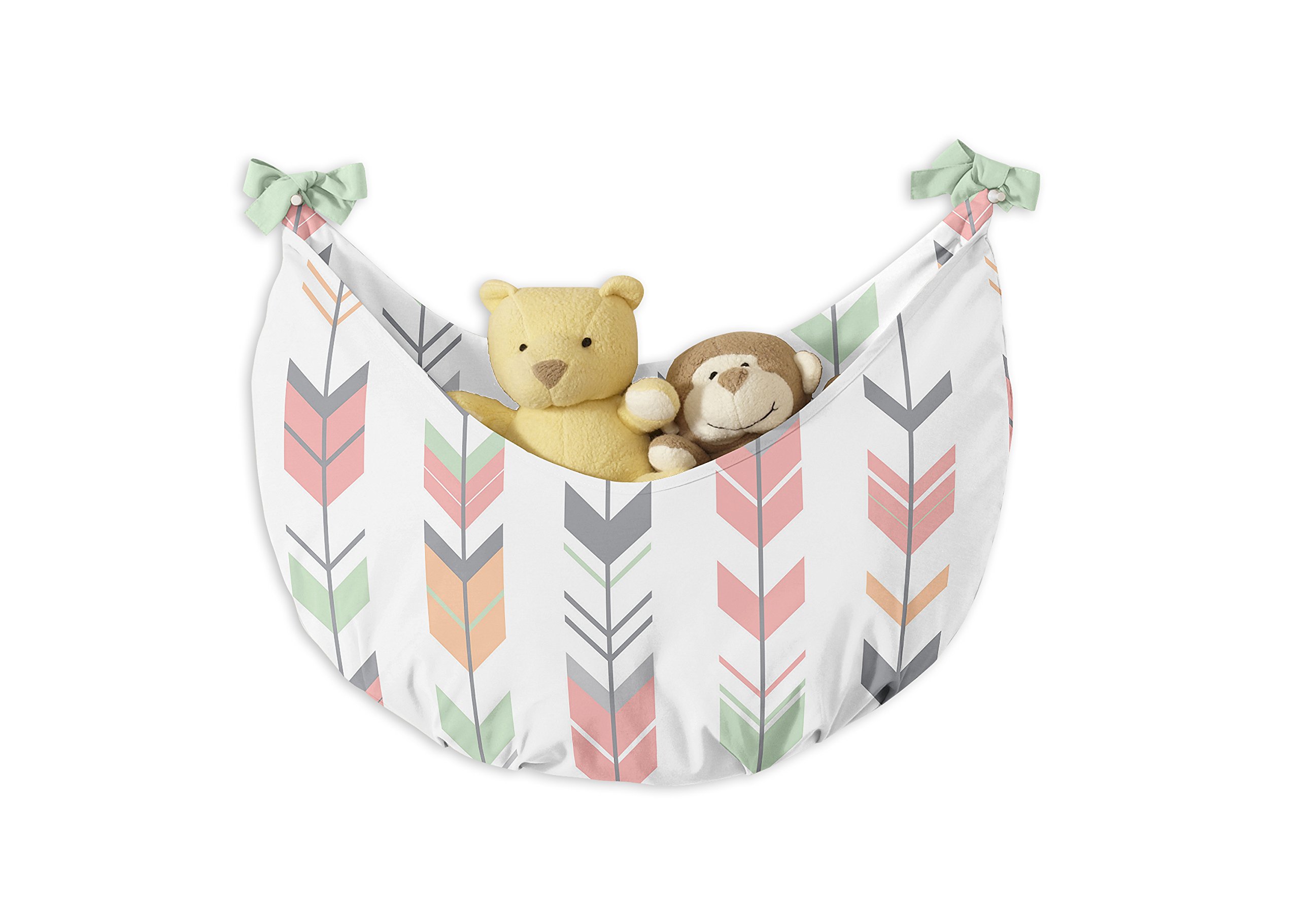 Sweet Jojo Designs Grey, Coral and Mint Woodland Arrow 11 Piece Girls Crib Bed Bedding Set