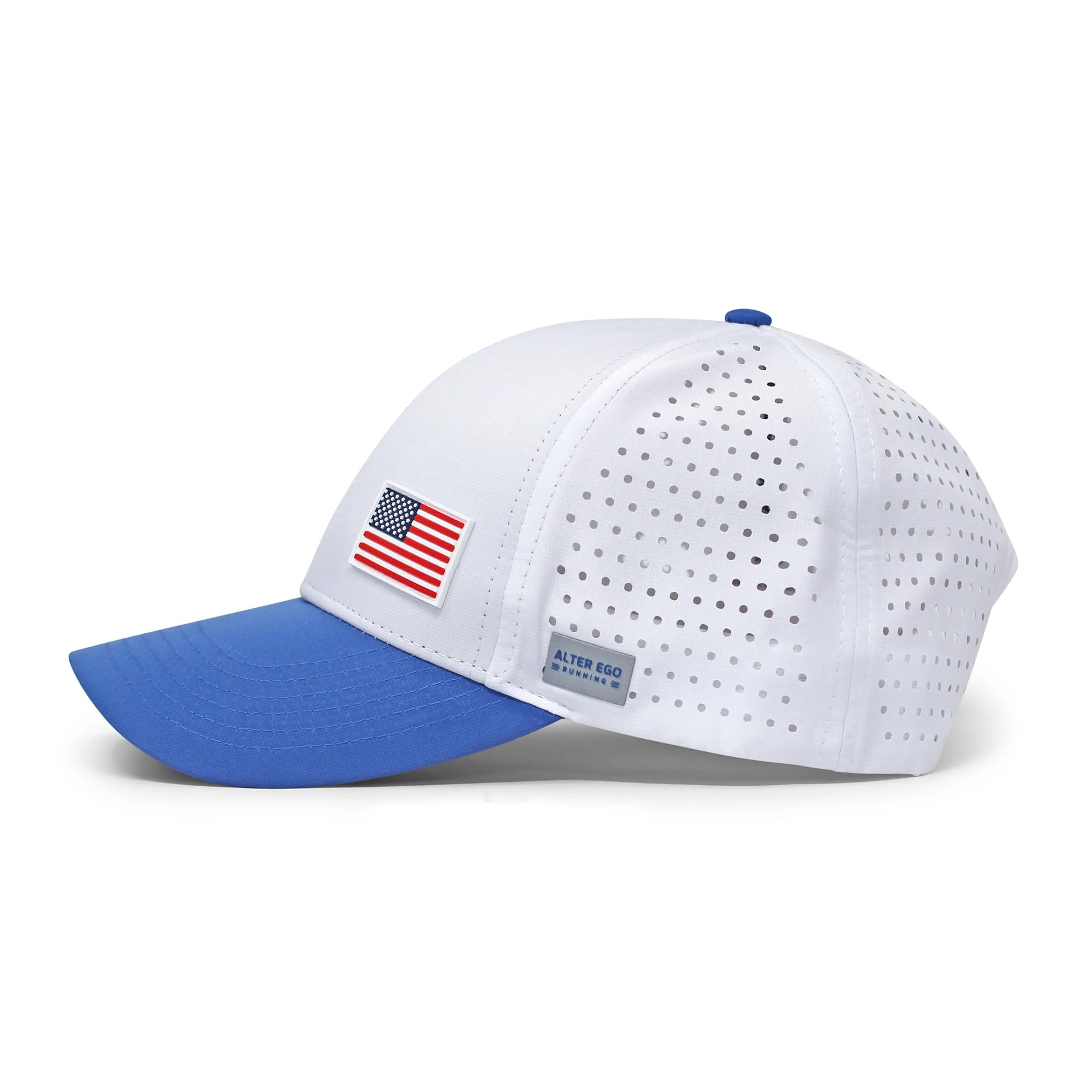 Alter Ego Running Trotter Splash RWB Flag - Durable, Lightweight, Breathable Premium Hat (RWB Flag, Medium)