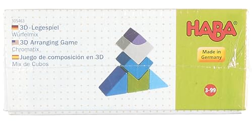 HABA Chromatix Wooden Blocks - 19 Piece Building Block Set - for Children Ages 3+