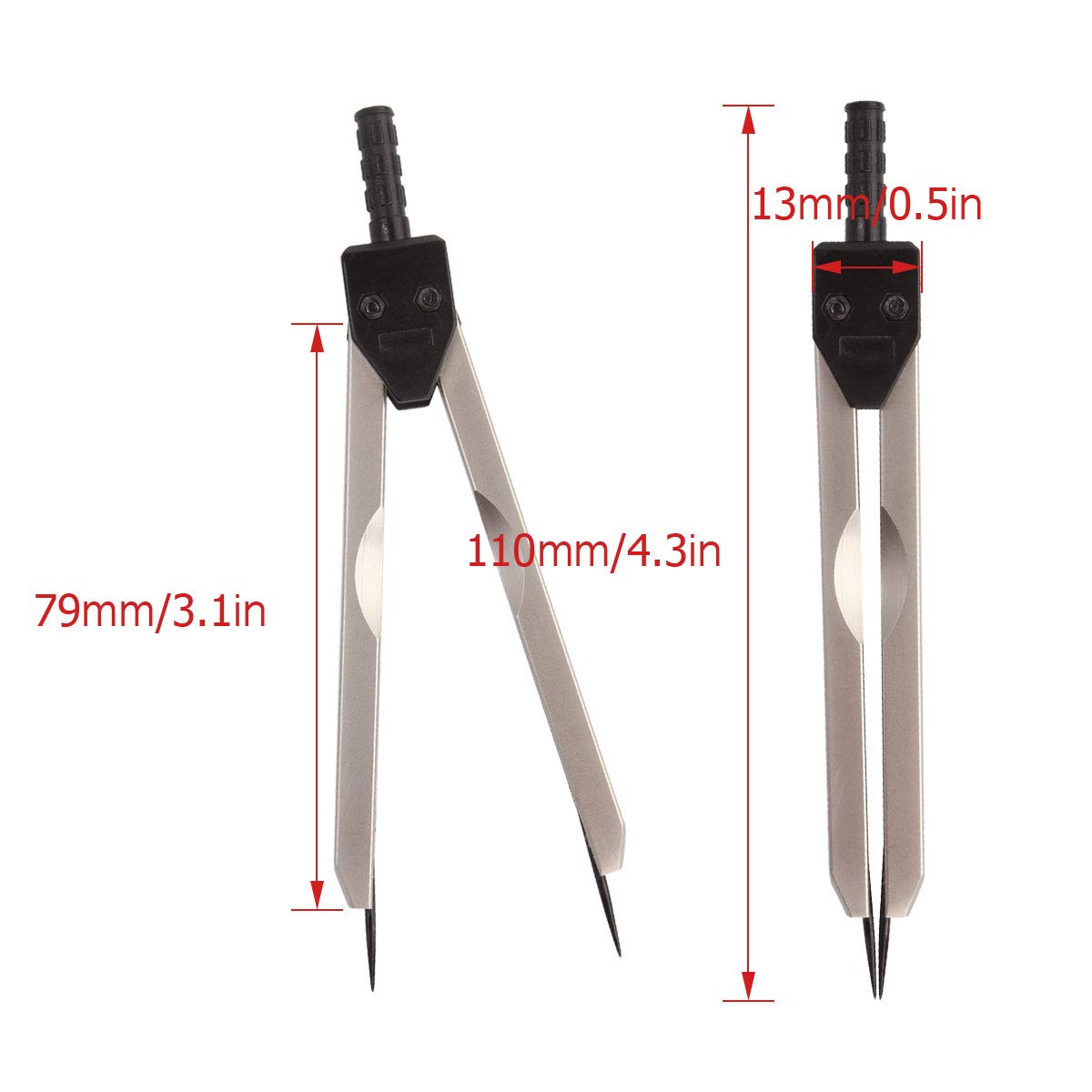 LANIAKEA ECG EKG Caliper Black Electrocardiogram Divider for Nursing