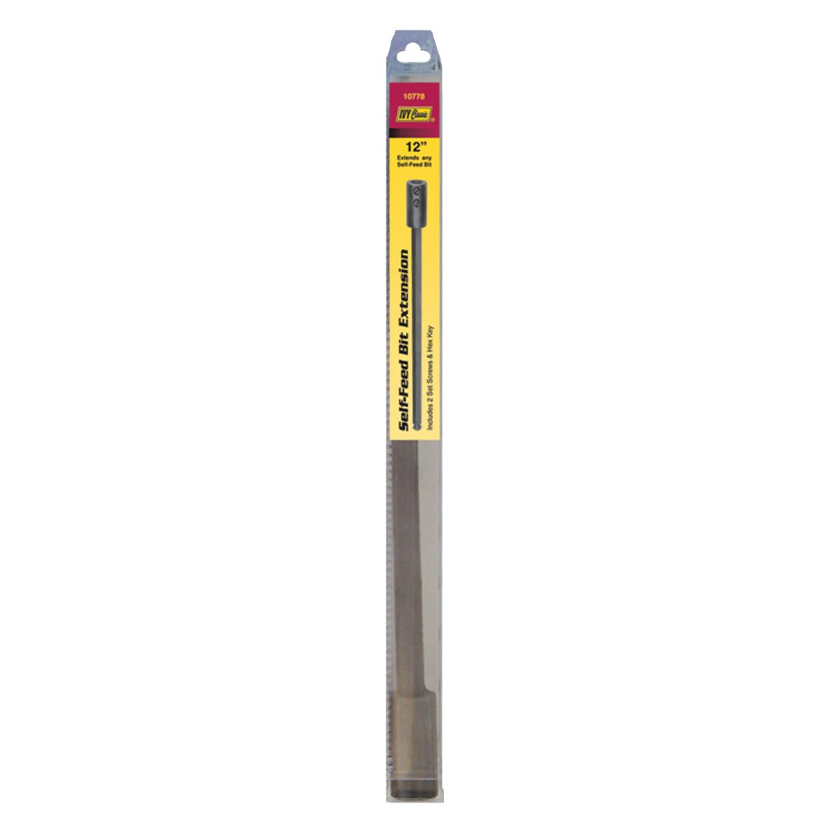 IVY Classic 10778 12" Bit Extension, 7/16" Hex Power Shank, 1/Card