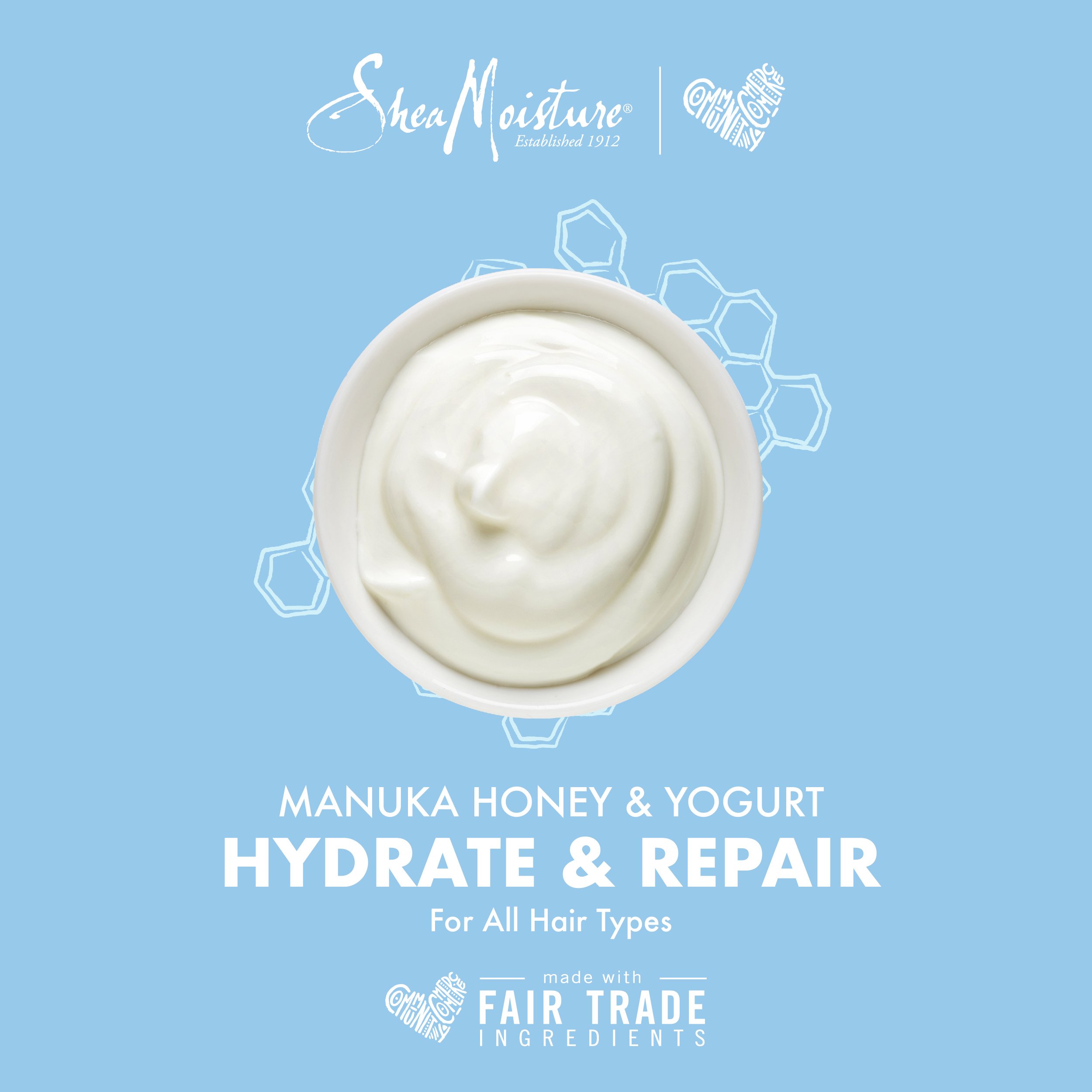 Shea Moisture Manuka Honey and Yogurt Hydrate Plus Repair Conditioner for Unisex, 10.3 Ounce