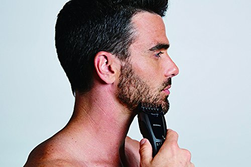 Panasonic Hair and Beard Trimmer, Men's, with 39 Adjustable Trim Settings and Two Comb Attachments for Beard and Hair, Corded or Cordless Operation, ER-GB60-K, Black