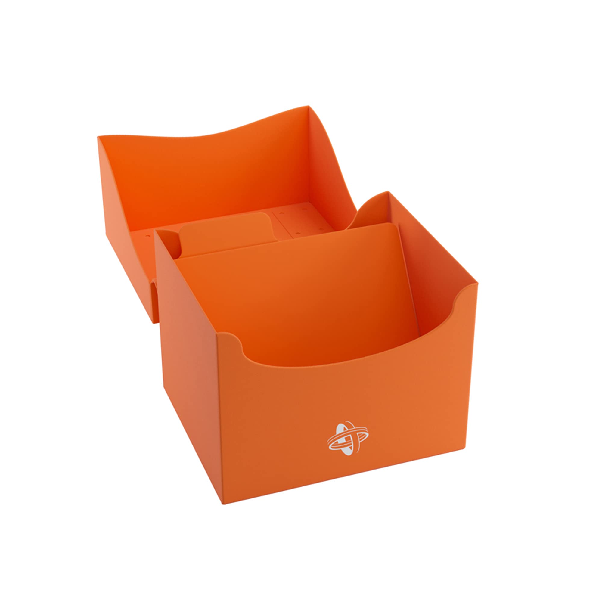 Gamegenic Side Holder 100+ XL Casual Deck Box | Double-Sleeved Card Storage with Flex Card Divider | Premium Card Protector | Cobra Neck Technology | Holds up to 100 Cards | Orange Color | Made
