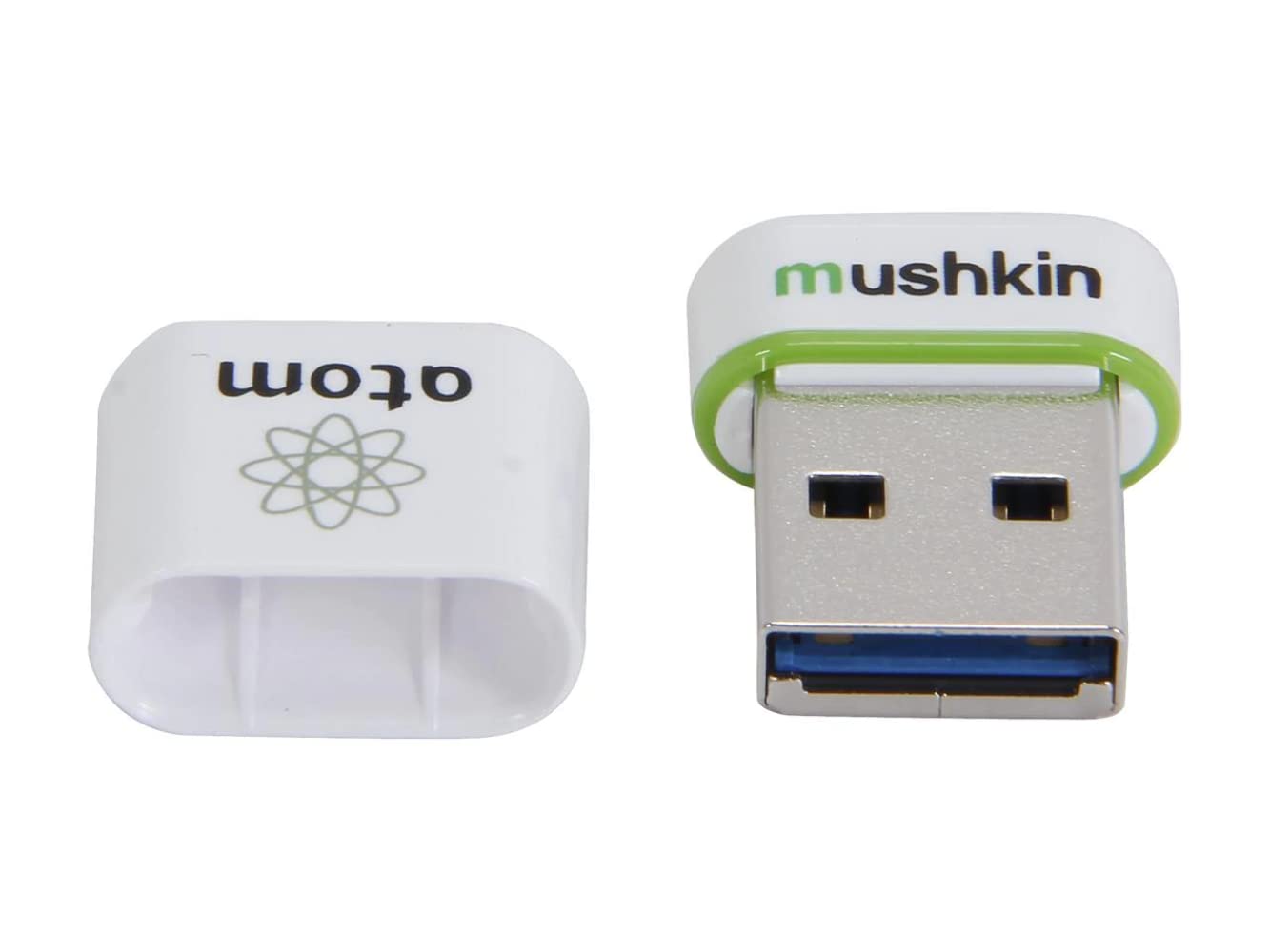 Mushkin 128GB Atom USB 3.0 Flash Drive - White/Green