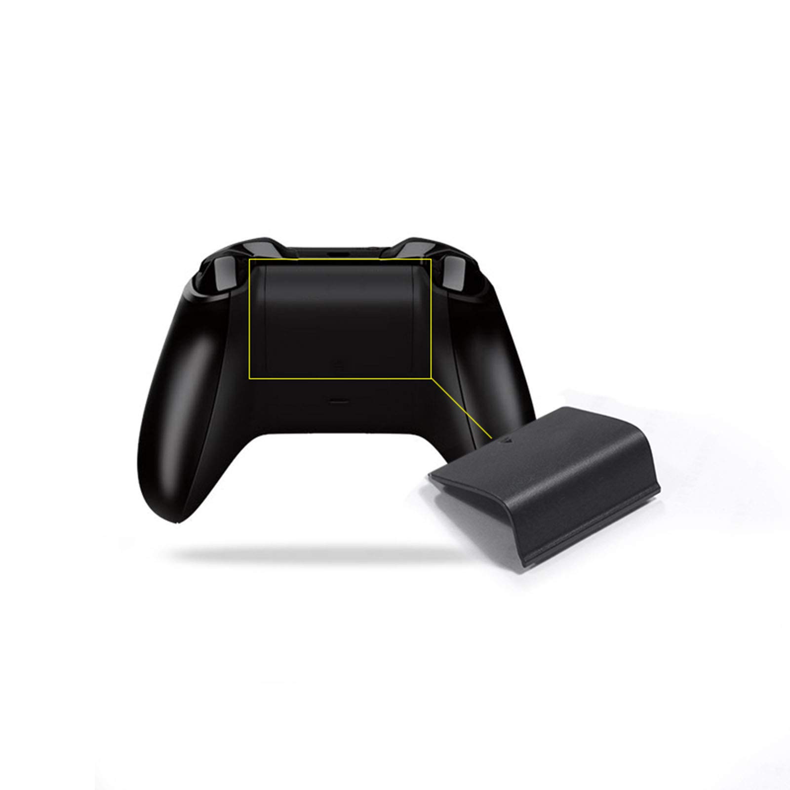 E-outstanding Battery Cover 2PCS Black Battery Back Door Lid Shell Replacement for Xbox One,Xbox One S Controller