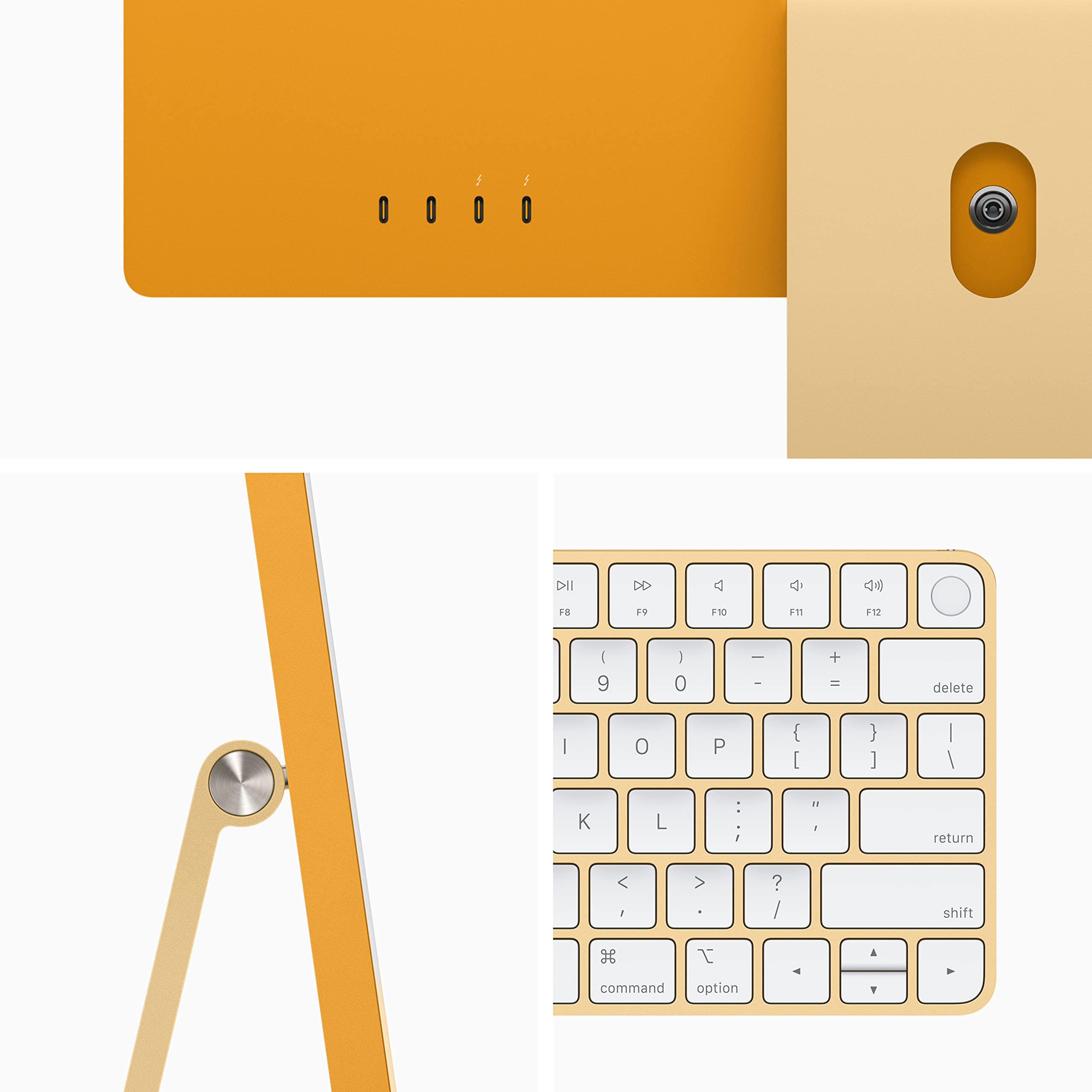 Apple 2021 iMac (24-inch, M1 chip with 8‑core CPU and 8‑core GPU, 8GB RAM, 256GB) - Yellow with AppleCare+ (3 Years)