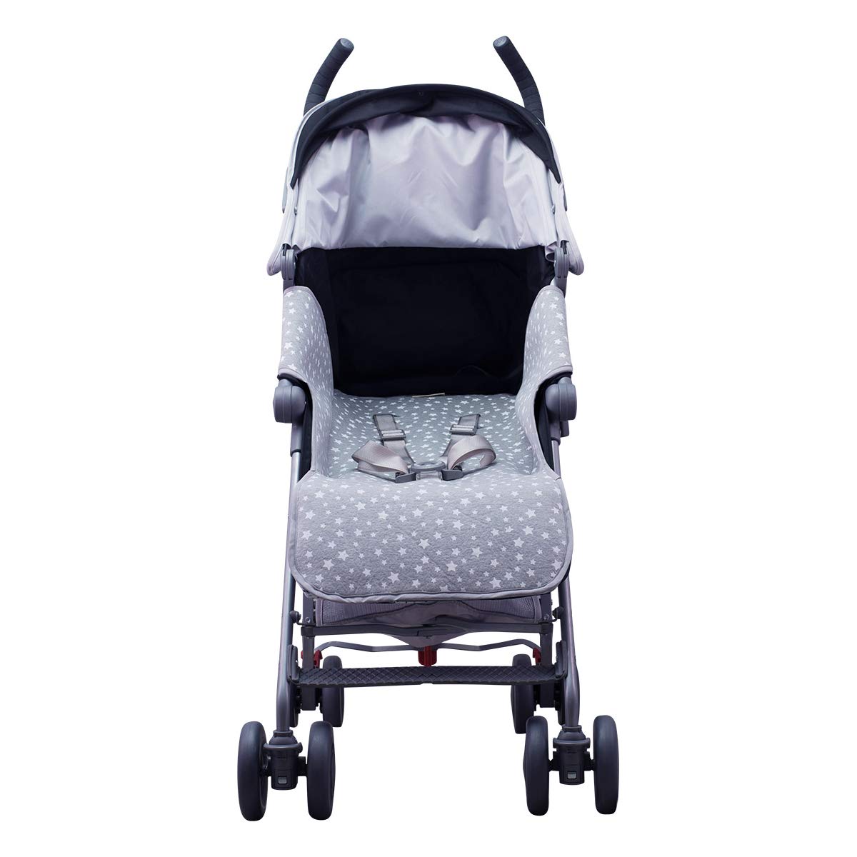 JYOKO Kids Mat Cotton Compatible with Maclaren Quest (New Version: Padded) (White Star)