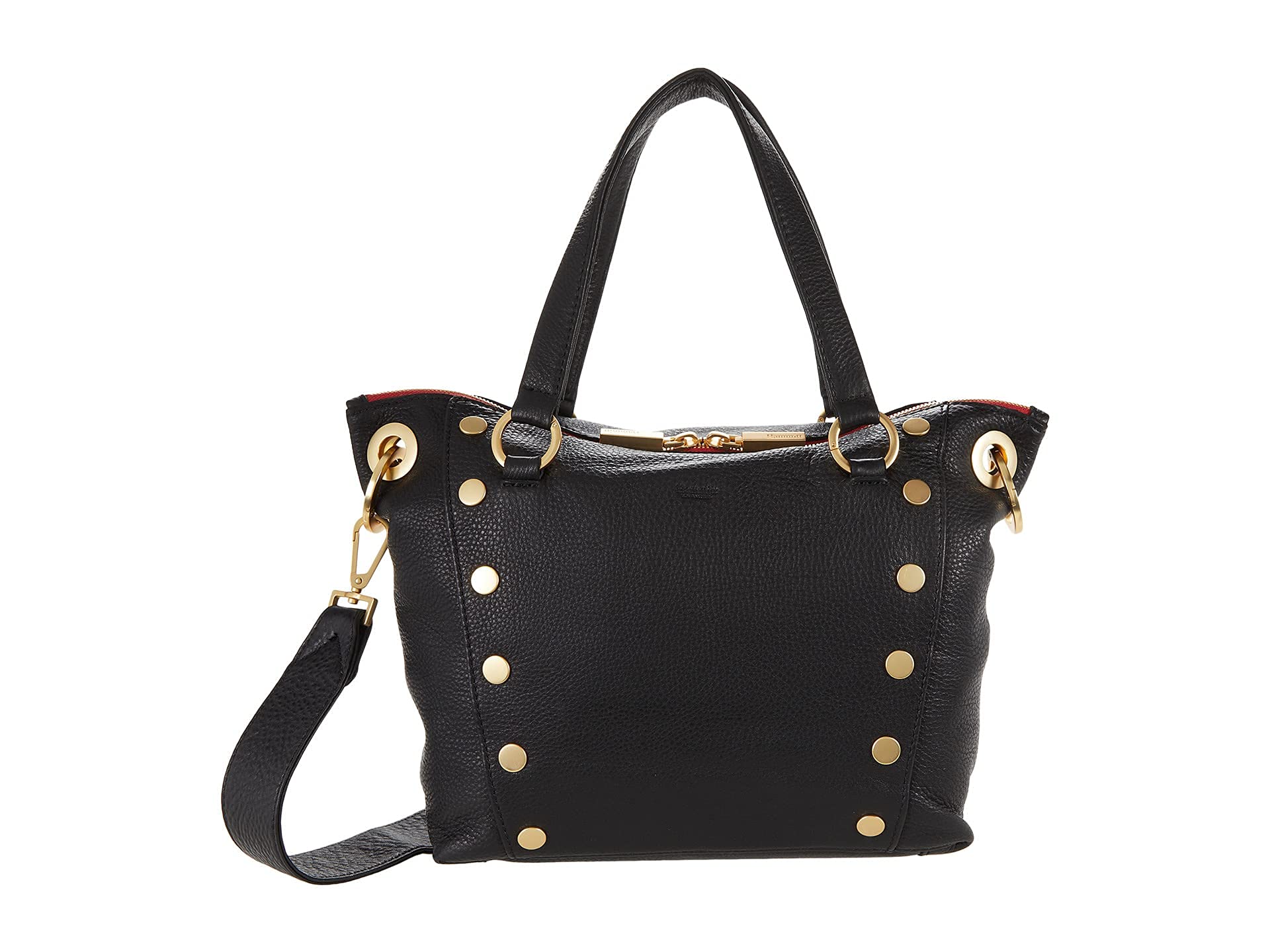 Hammitt Daniel Medium Black/Brushed Gold/Red Zip One Size