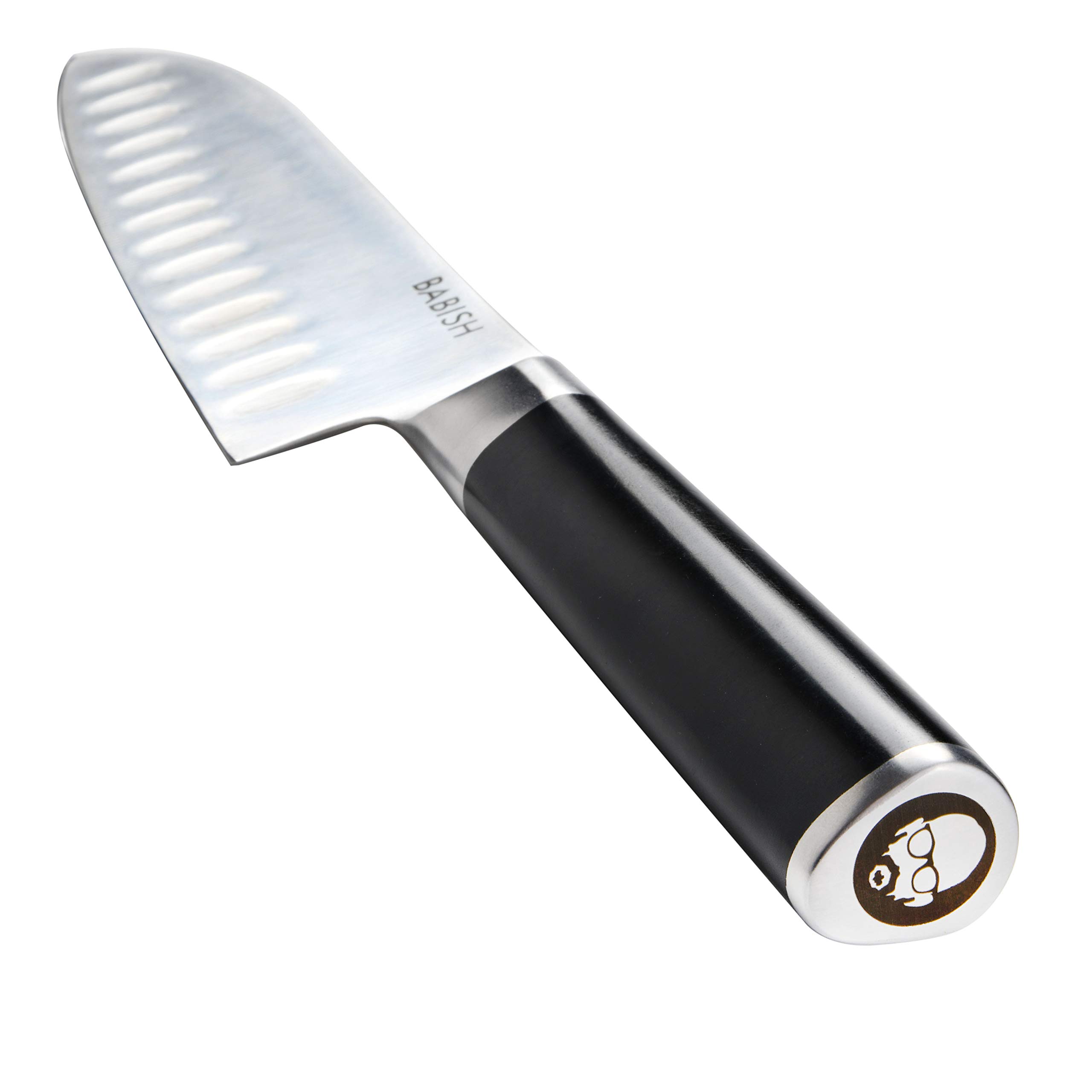 Babish German Steel Cutlery Bundle with Knife Roll (Chef Knife, Bread Knife, Pairing Knife, Santoku Knife)