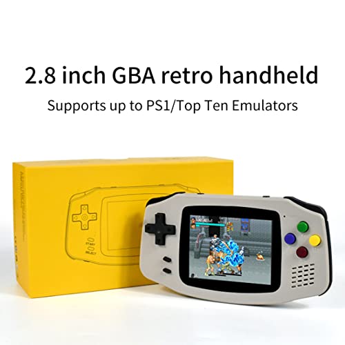 AINIX Powkiddy A30 Handheld Game Console, 2.8 Inch IPS Screen Retro Open Source Handheld Gaming Console, 32G Arcade Gaming Console Built in 2000 Games, Grey