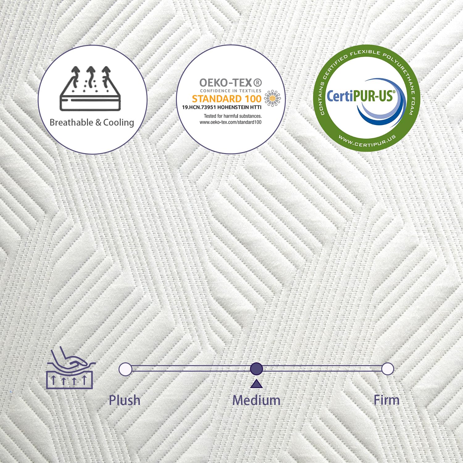 BDEUS Full Mattress, 10 inch Gel Memory Foam Full Size Mattress for Cool Sleep & Pressure Relief, Medium Firm Bed Mattresses, Bliss