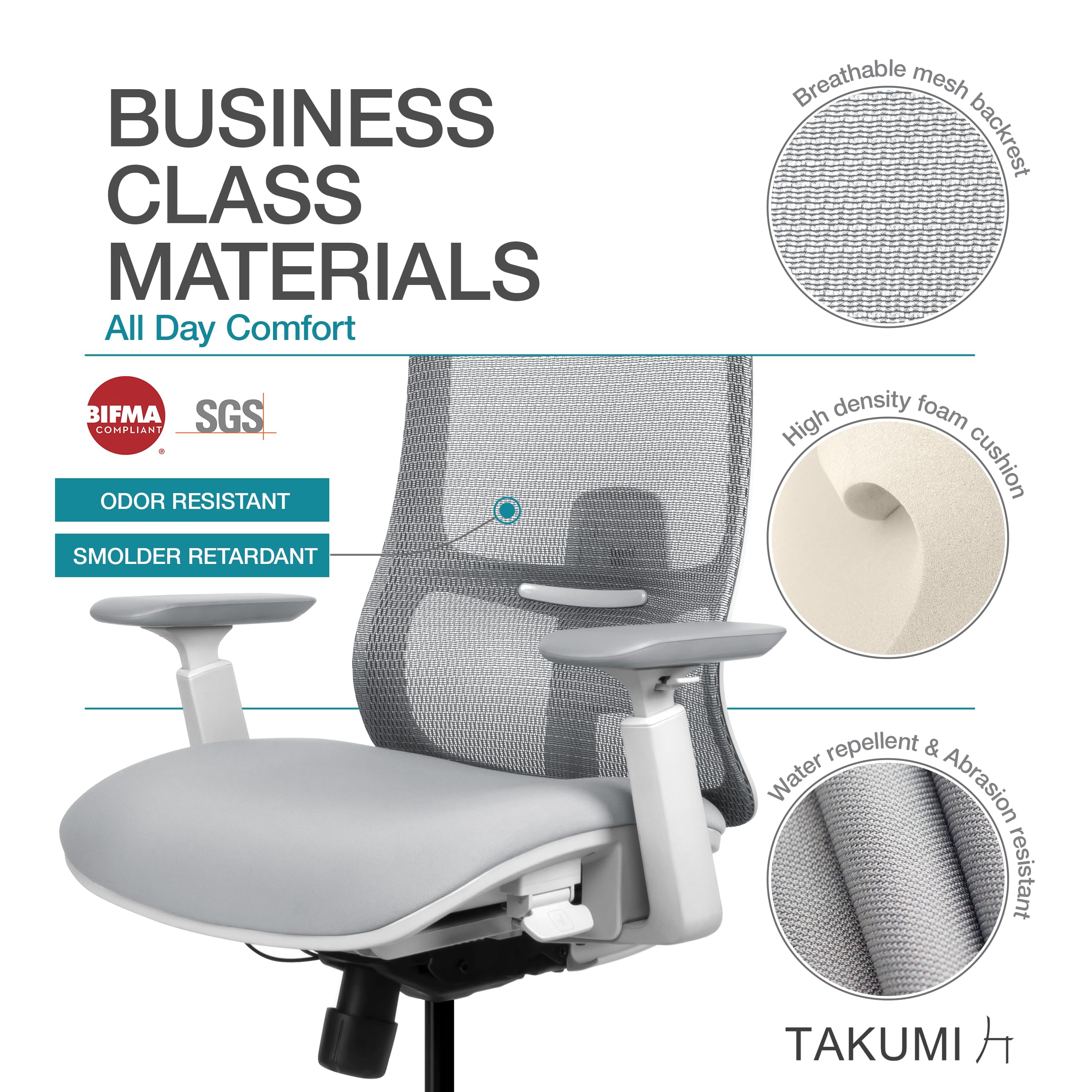 Takumi Ergonomic Office Chair Reclining High Back Mesh Chair, Home Office Desk Chairs with Wheels, Ergonomic Chair, Mesh Office Chairs with Lumbar Support, Best Office Chairs for Long Hours!