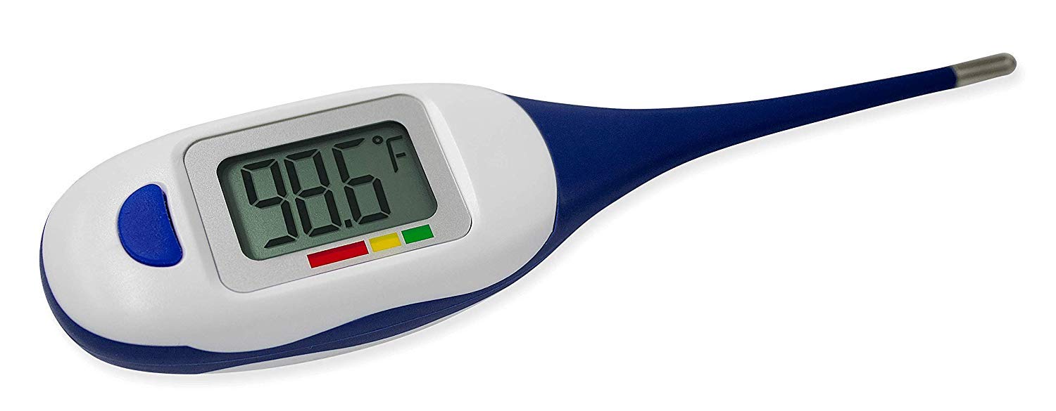 Apex Large Face LCD Fast Read Digital Thermometer for Adults and Children - Instant Read Thermometer for Fever Detection with Quick 10 Second Read Time (Packaging May Vary) (Pack of 2)