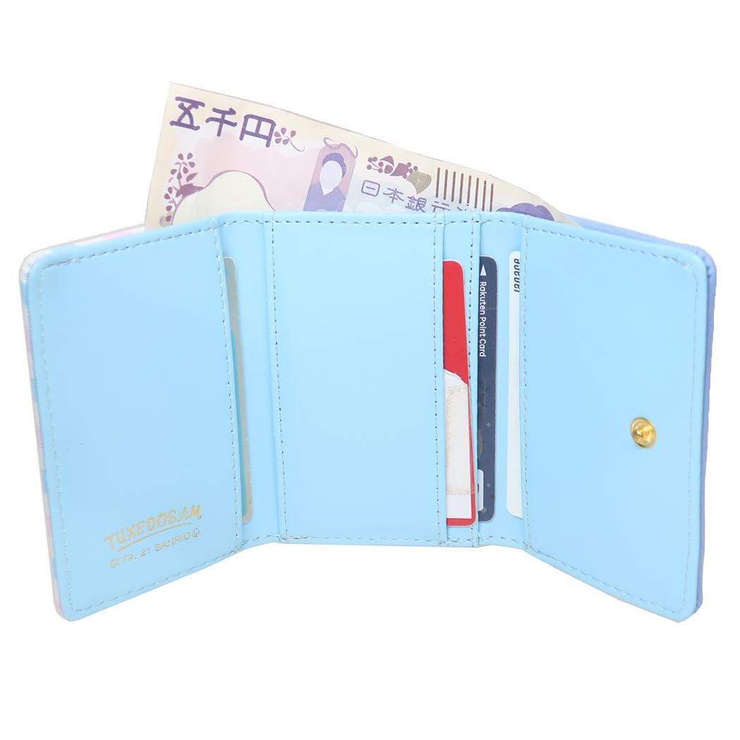 Aldi MK1 Women's Tri-Fold Gamaguchi Character Sanrio Wallet, Tuxedo Sam