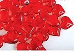 EBK Love Valentine's Day Valentine Sweetest Day 6 Count Potpourri Floral Garden Home Romantic Decor Decoration Rose Blooms and Heart Table Scatter Decorations 50 Count - RED