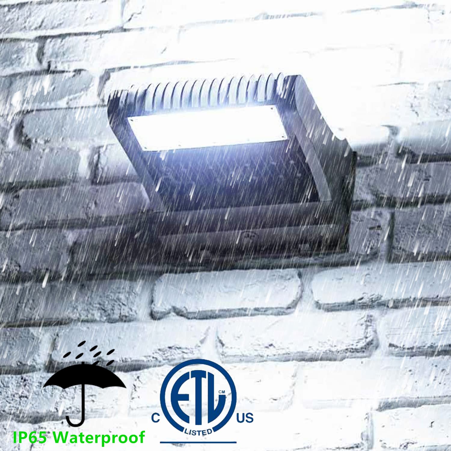 Rotatable LED Wall Pack Light with Dusk to Dawn Photocell, 80W 10400LM 400-600W HPS/HID Equiv., 5000K Daylight ETL Commercial Outdoor Security Lighting for Warehouse, Entrance, Parking, Garage