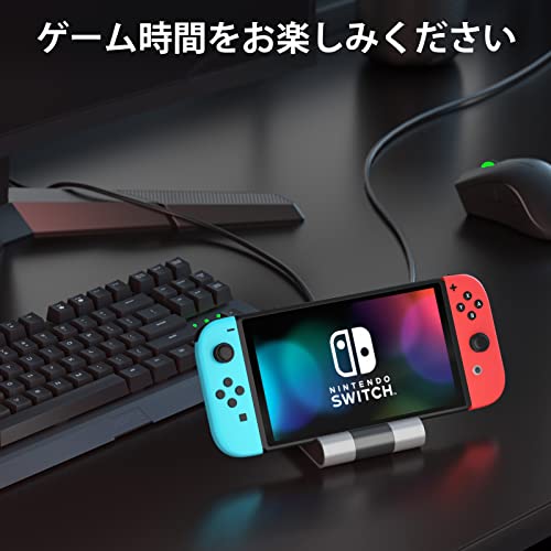 Alxum Switch Dock for Nintendo, Portable Switch Docking Station for TV, Nintendo Switch Dock Replacement with 45W PD Charging, 4K HDMI & USB 3.0 Port, Foldable Mini Nintendo Switch Base
