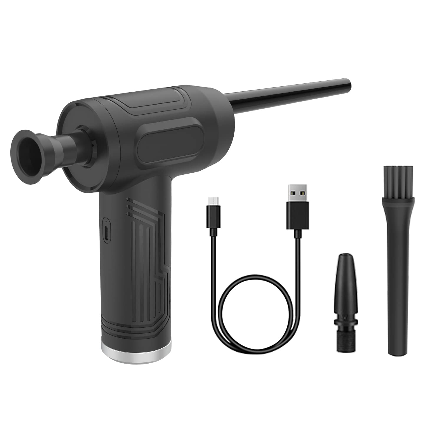 Cordless Electric Air Duster, JOMOSPO 50000RPM Powerful Compressed Air Can Replacement for Computer Keyboard Electronics Cleaning, Available for Swimming Ring Inflation and Vacuum Storage Bags Suction