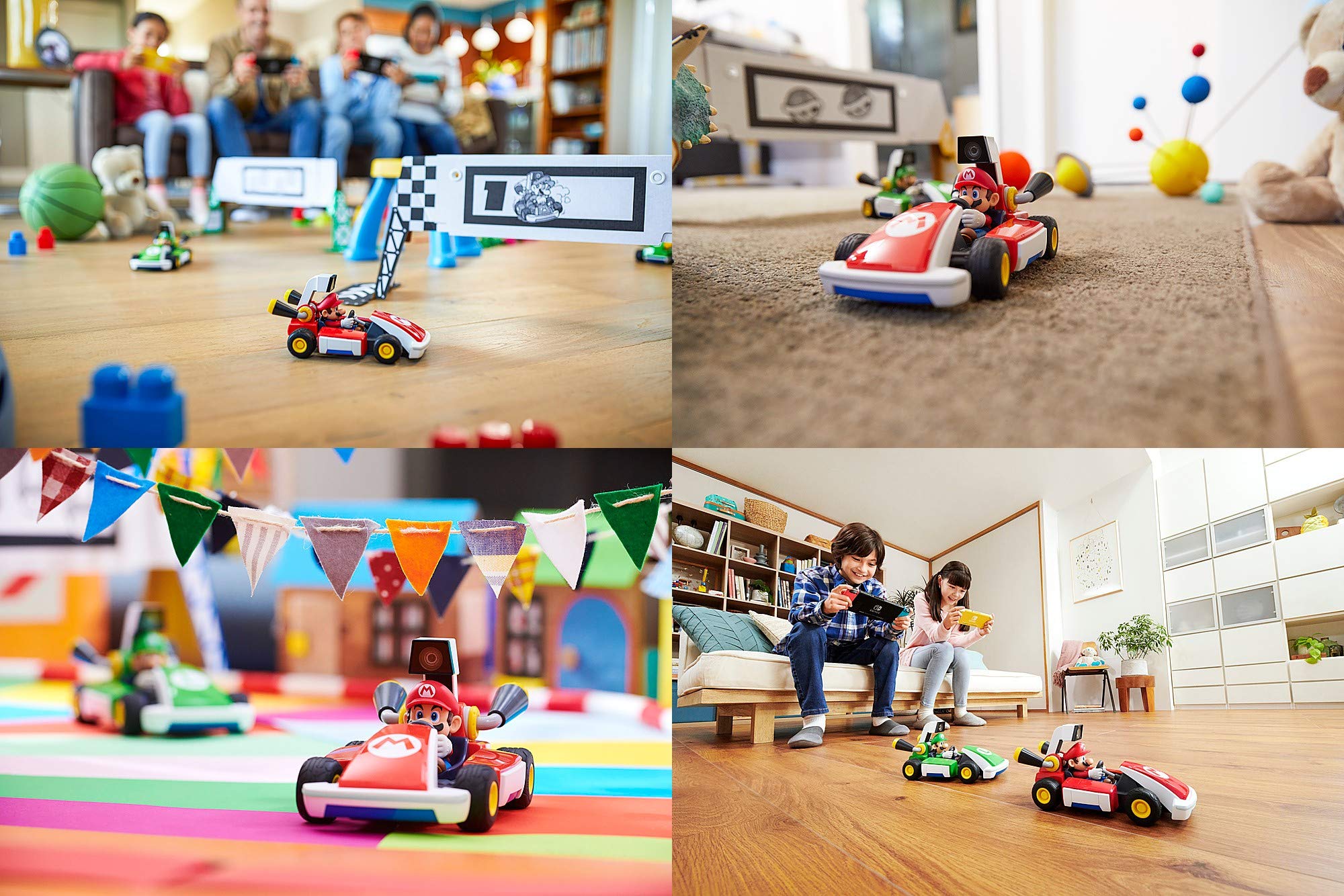 GALLIUMPI Newest Nintendo Mario Kart Live: Home Circuit - Mario Set and Luigi Set Edition - Family Holiday Gaming for Nintendo Switch or Switch Lite 10-in-1 Accessory Bundle for Nintendo Switch Lite