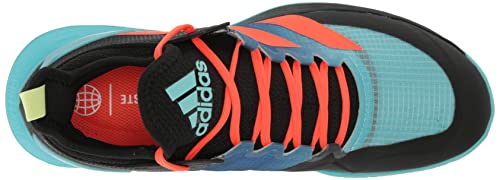 adidas Men's Adizero Ubersonic 4 Clay Tennis Shoe, Pulse Aqua/Black/Black, 9
