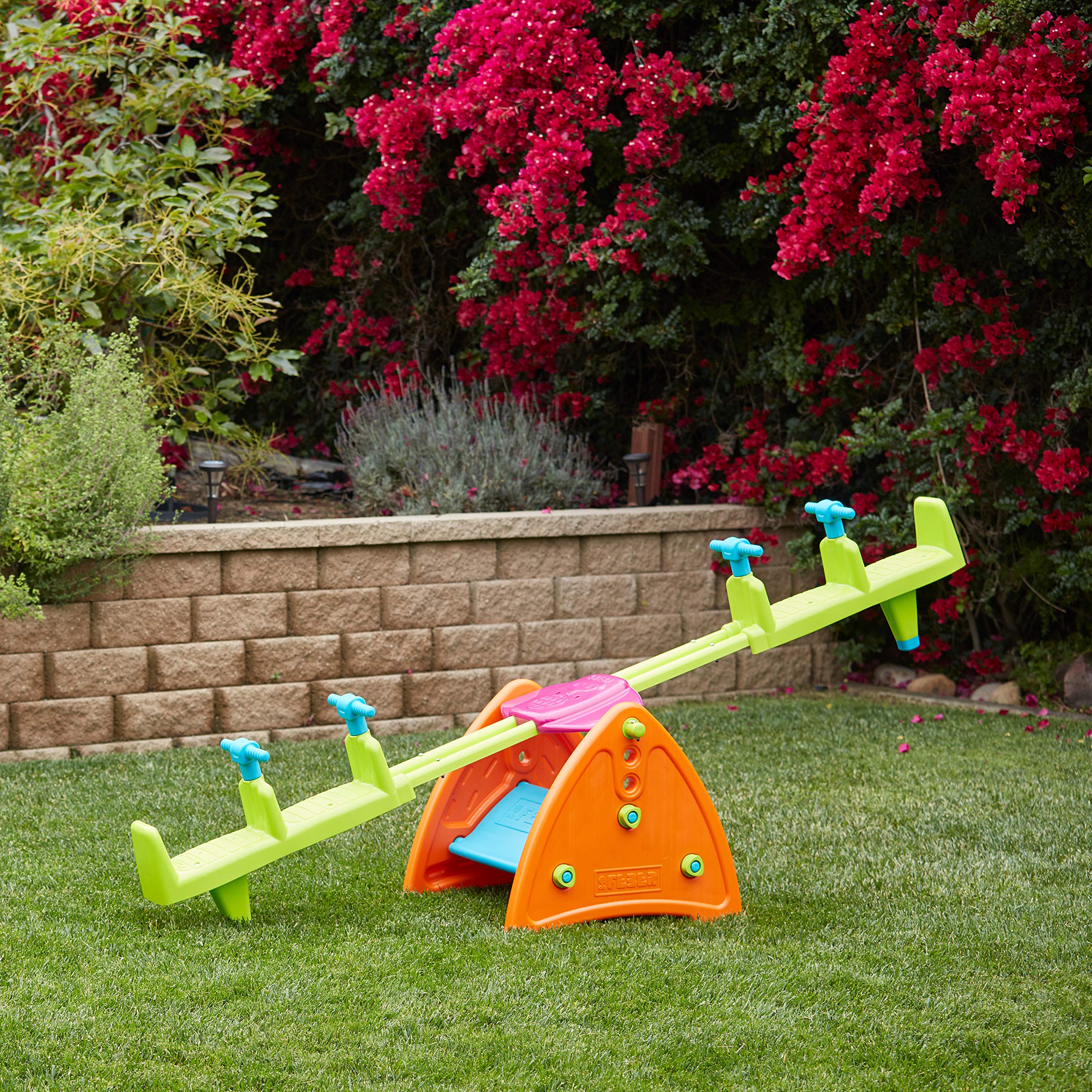 ECR4Kids Quad Seesaw Teeter-Totter for 4 Kids - Sturdy and Durable for Home, Daycare or Preschool Use, Large