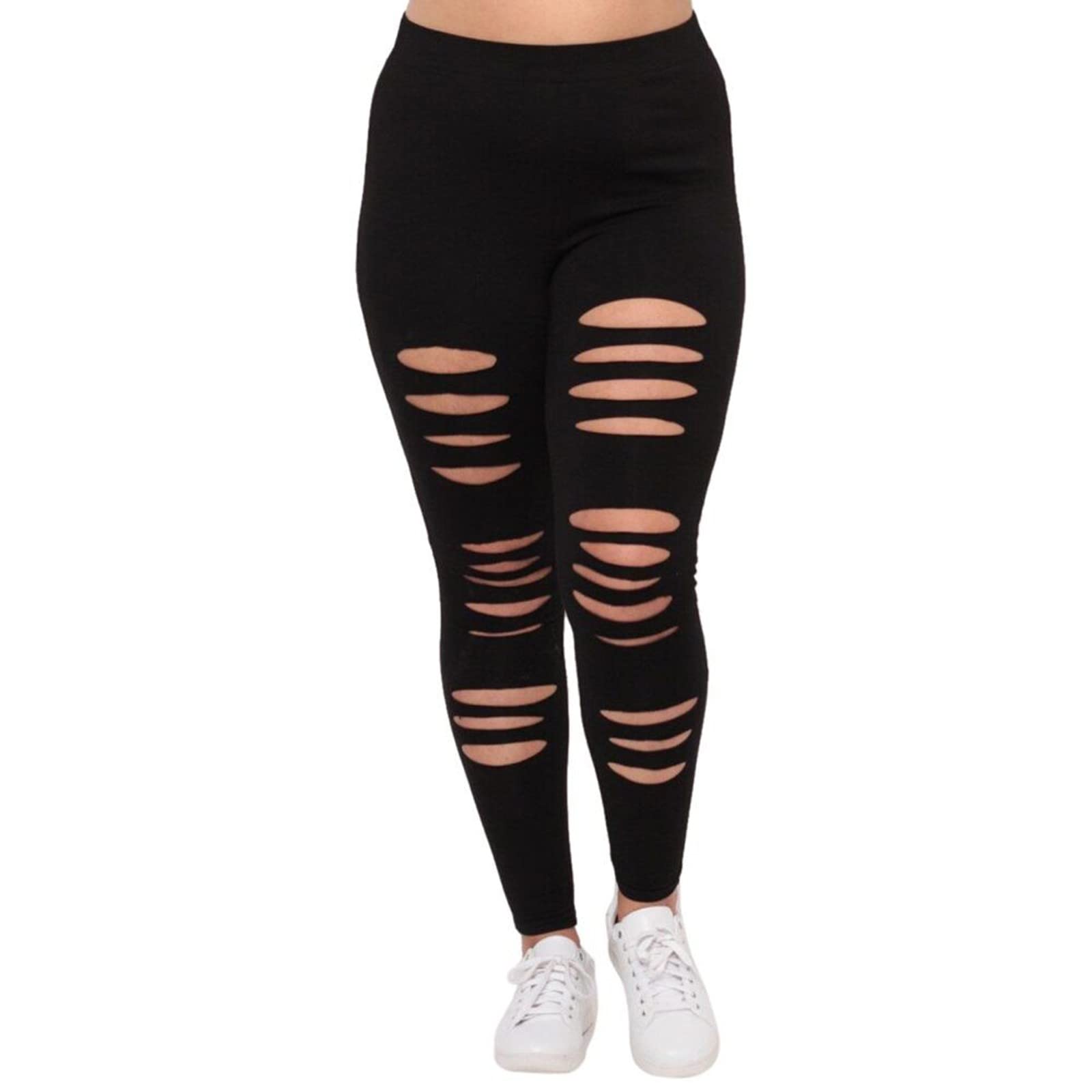 Angxiwan Leggings for Women Butt Lifting High Waisted Tummy Control Workout Leggings Plus Size Cut Out Athletic Yoga Pants Black