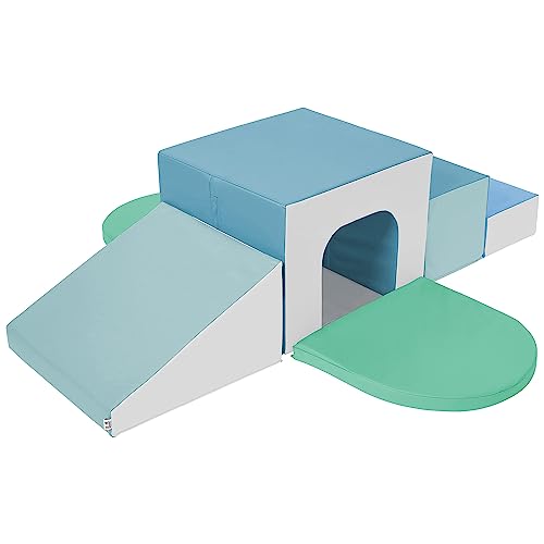 ECR4Kids SoftZone Single Tunnel Maze, Toddler Playset, Contemporary, 6-Piece
