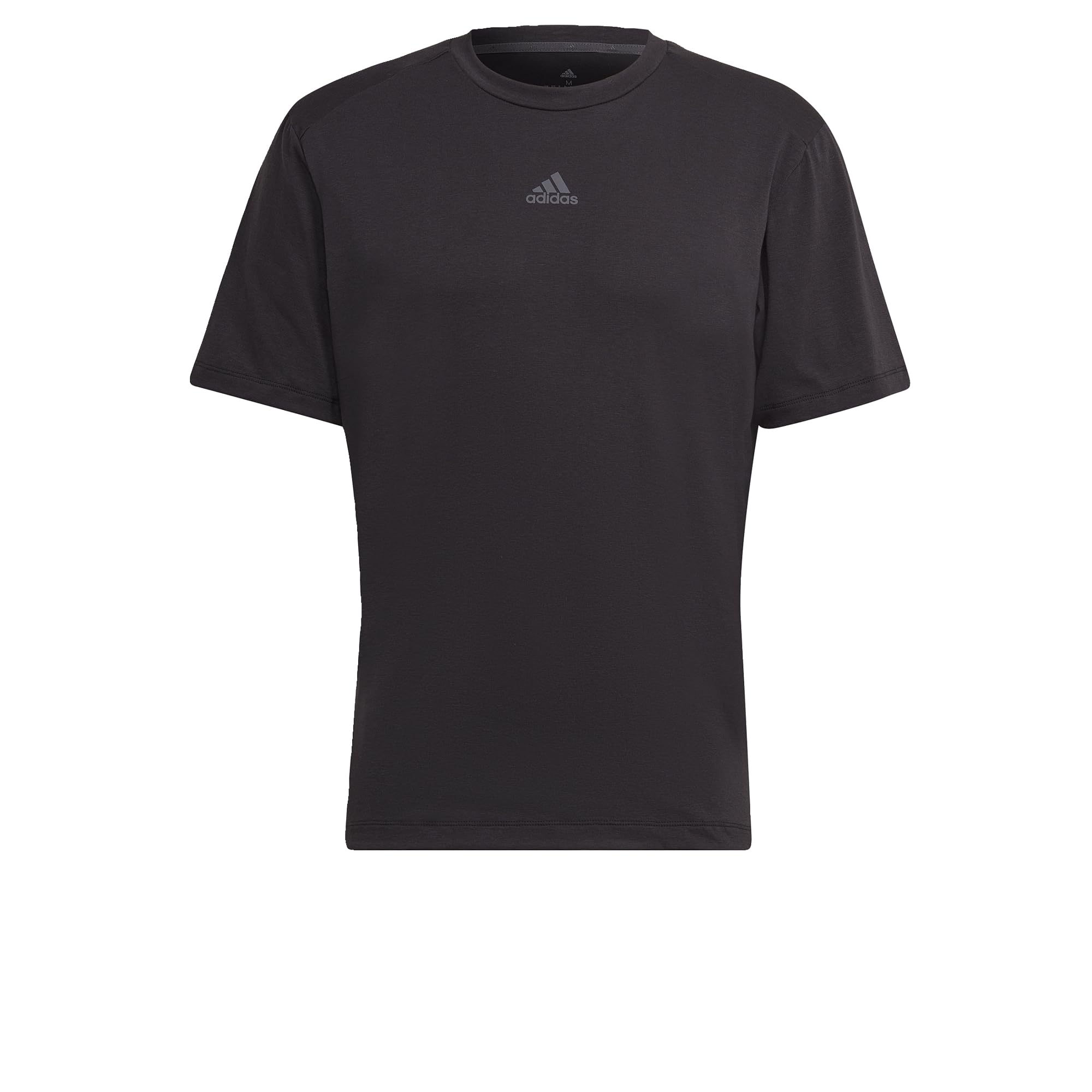 adidas Men's AEROREADY Yoga Tee, Grey/Black, Large