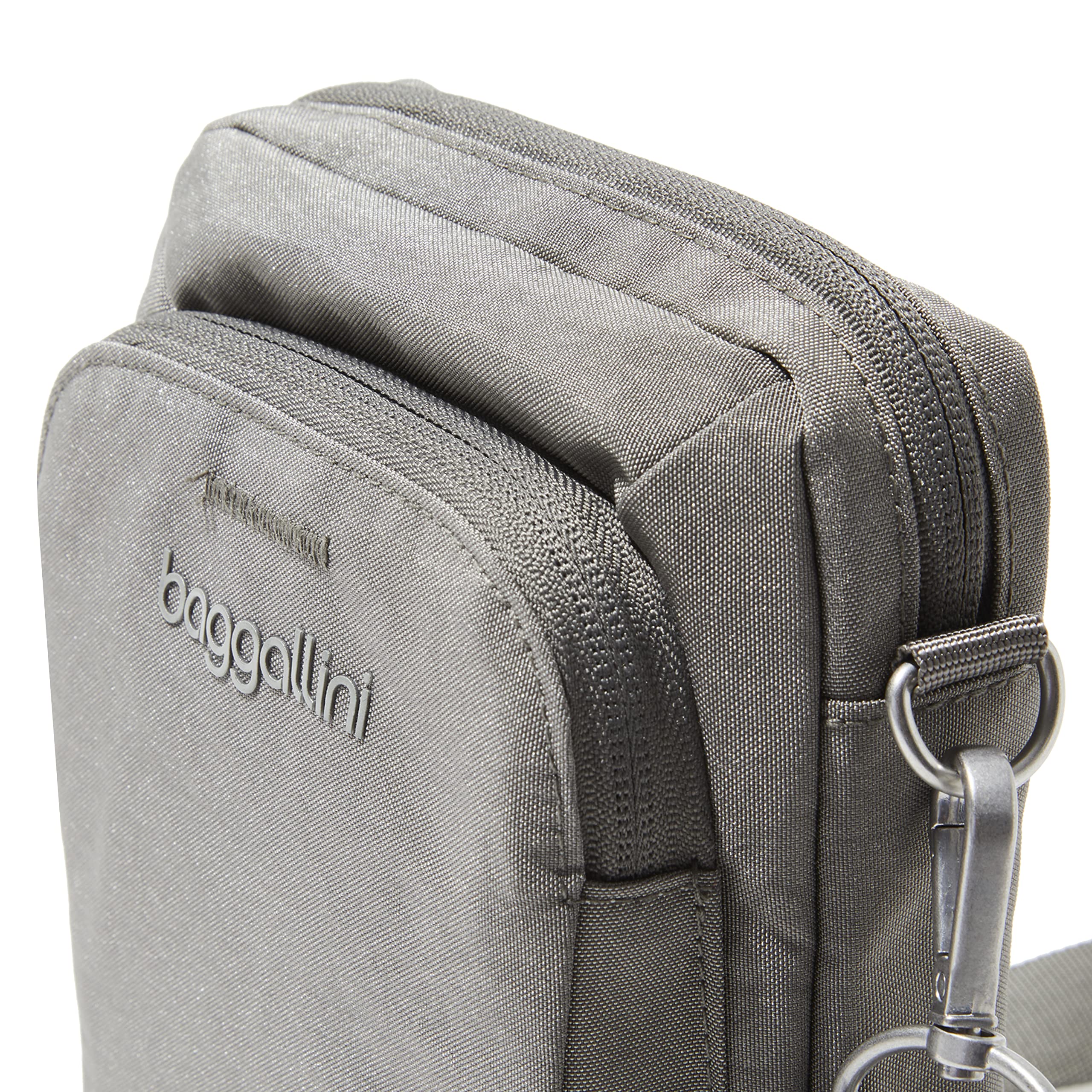 Baggallini Womens Urban Explorer Mini Crossbody, Sterling Shimmer, One Size US
