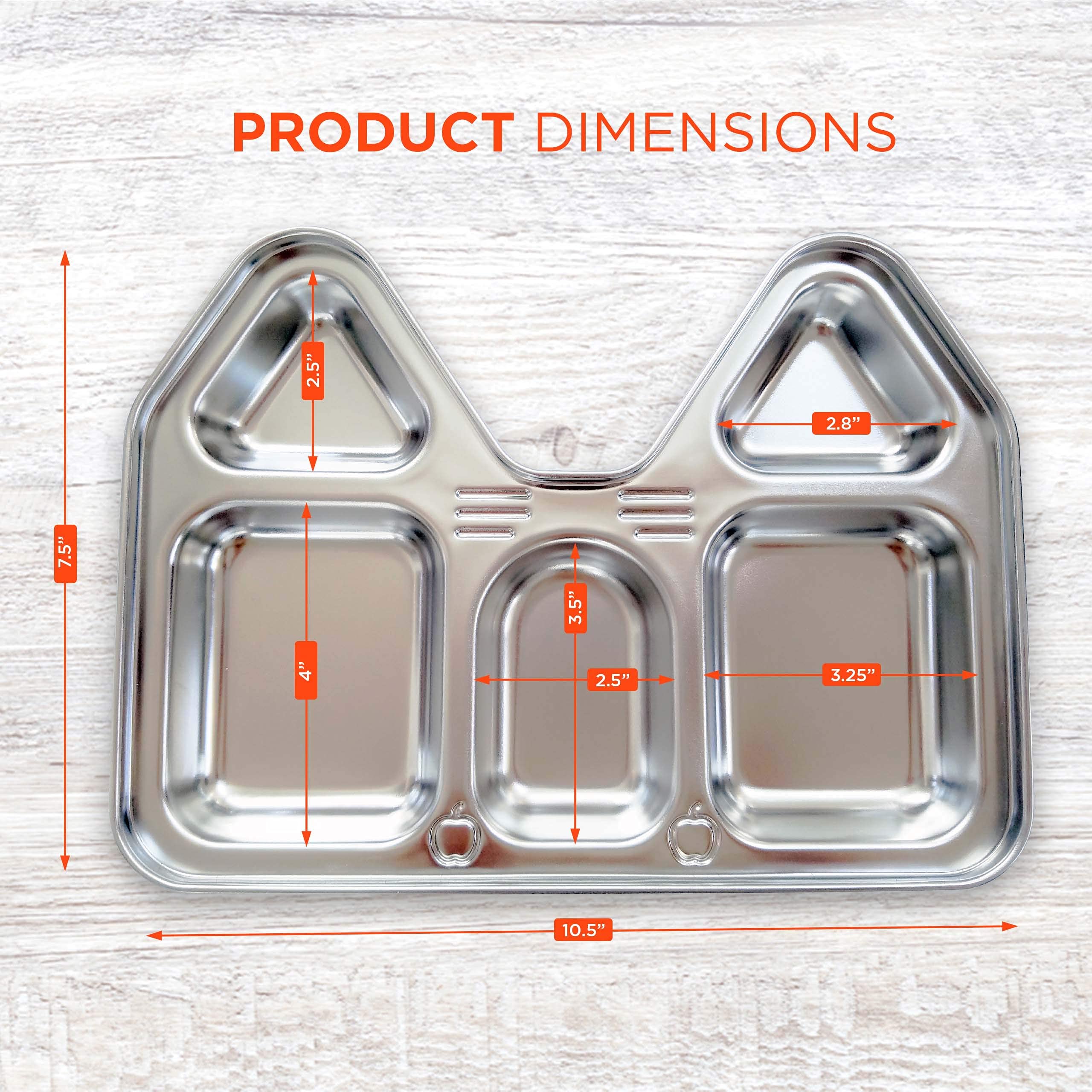 Kids Stainless Steel Section Plates