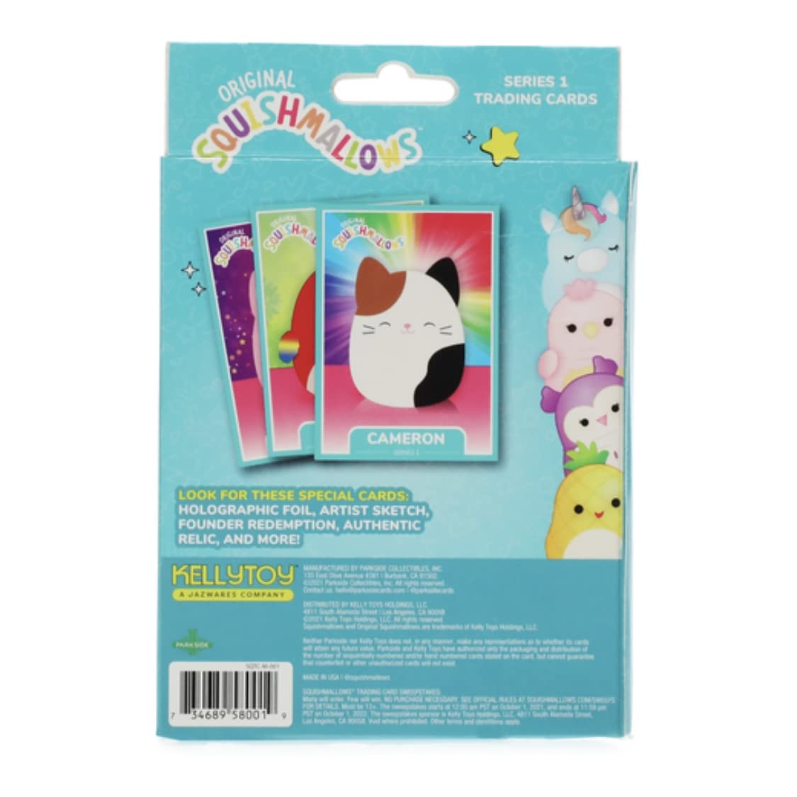 Squishmallows Official Kellytoy Series 1 Trading Cards (Pack of 4)