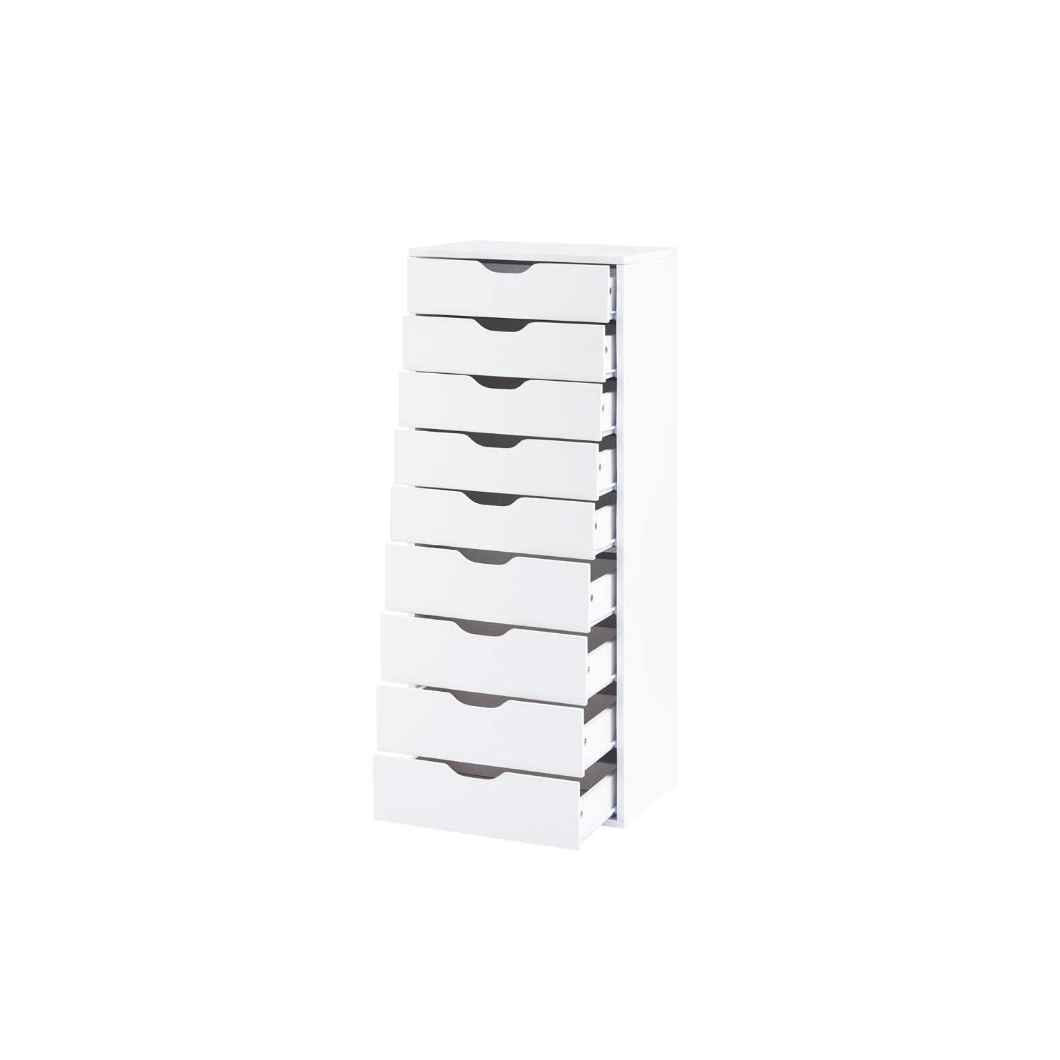 Naomi Home Ultimate Sewing & Craft Storage Cabinet - 9 Drawer Organizer for Arts, Crafts, Sewing Supplies & More - White Multipurpose Cabinet with Ample Space - 9 Drawer, White