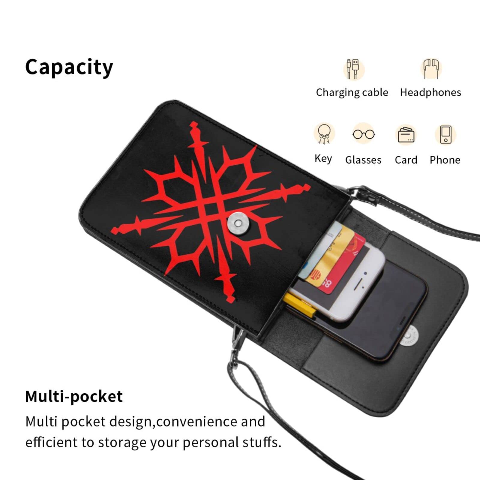 Anime Vampire Knight Logo Phone Bag Wallet Small Bag Portable Shoulder Bag Fashion Leather Bag