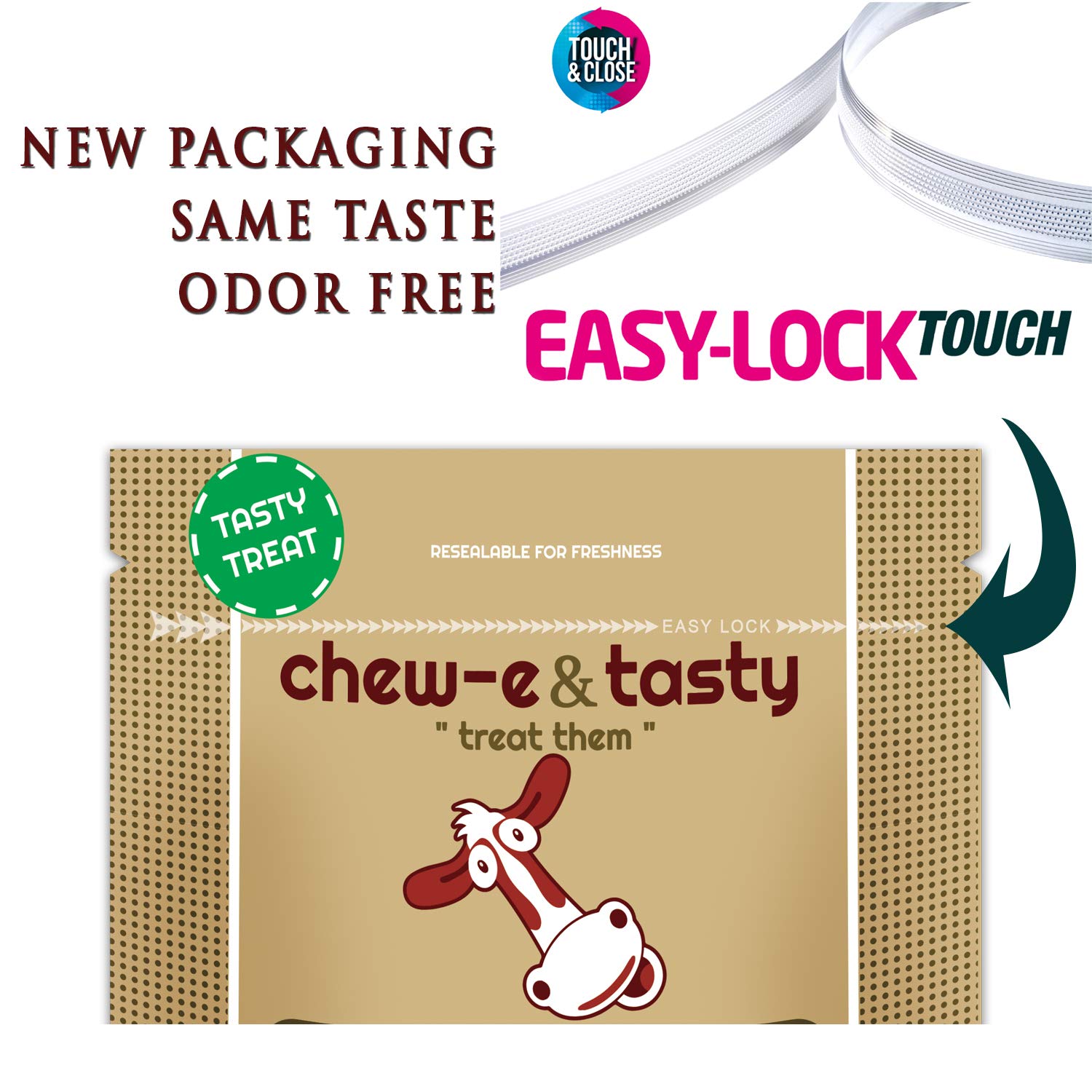 chew-e&tasty Bully Sticks 3-5 inch Various Shapes and Size - Odor Free 100% Beef Chews - Fully Digestible High Protein, Low Fat Dental Treats (8 OZ)