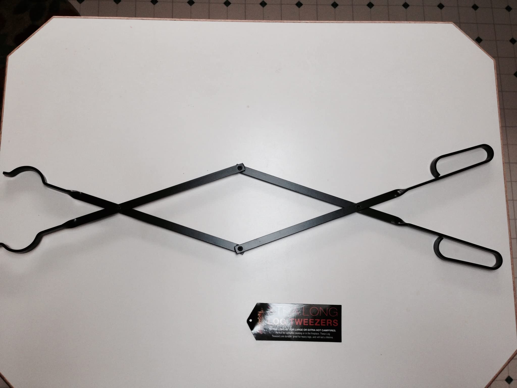 The Perfect Campfire Grill Extra Long Log Tweezers, Heavy Duty Fireplace Tongs, 40"