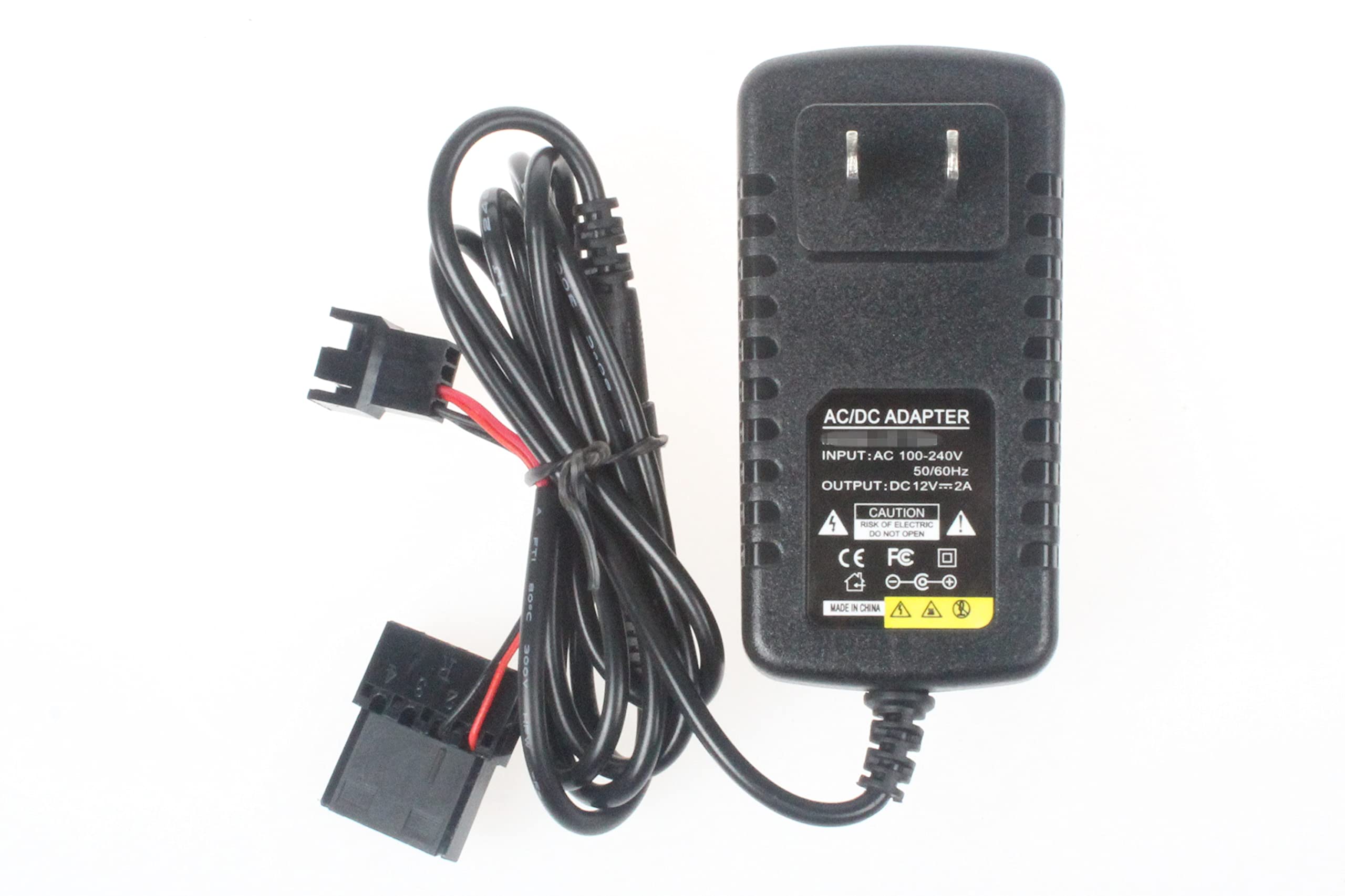 NOYITO DC 12V 2A Fan Power Adapter Fan External Power Supply Suitable for D-Port 3-Pin 4-Pin Male Female Connector Cooling Fans