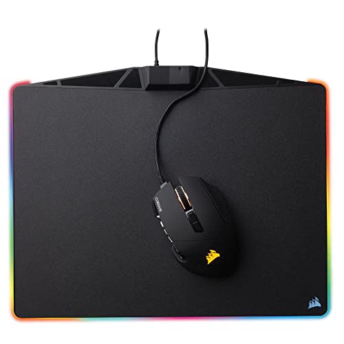 Corsair MM800 Polaris RGB Mouse Pad - 15 RGB LED Zones - USB Pass Through - High-Performance Mouse Pad Optimized for Gaming Sensors, Black
