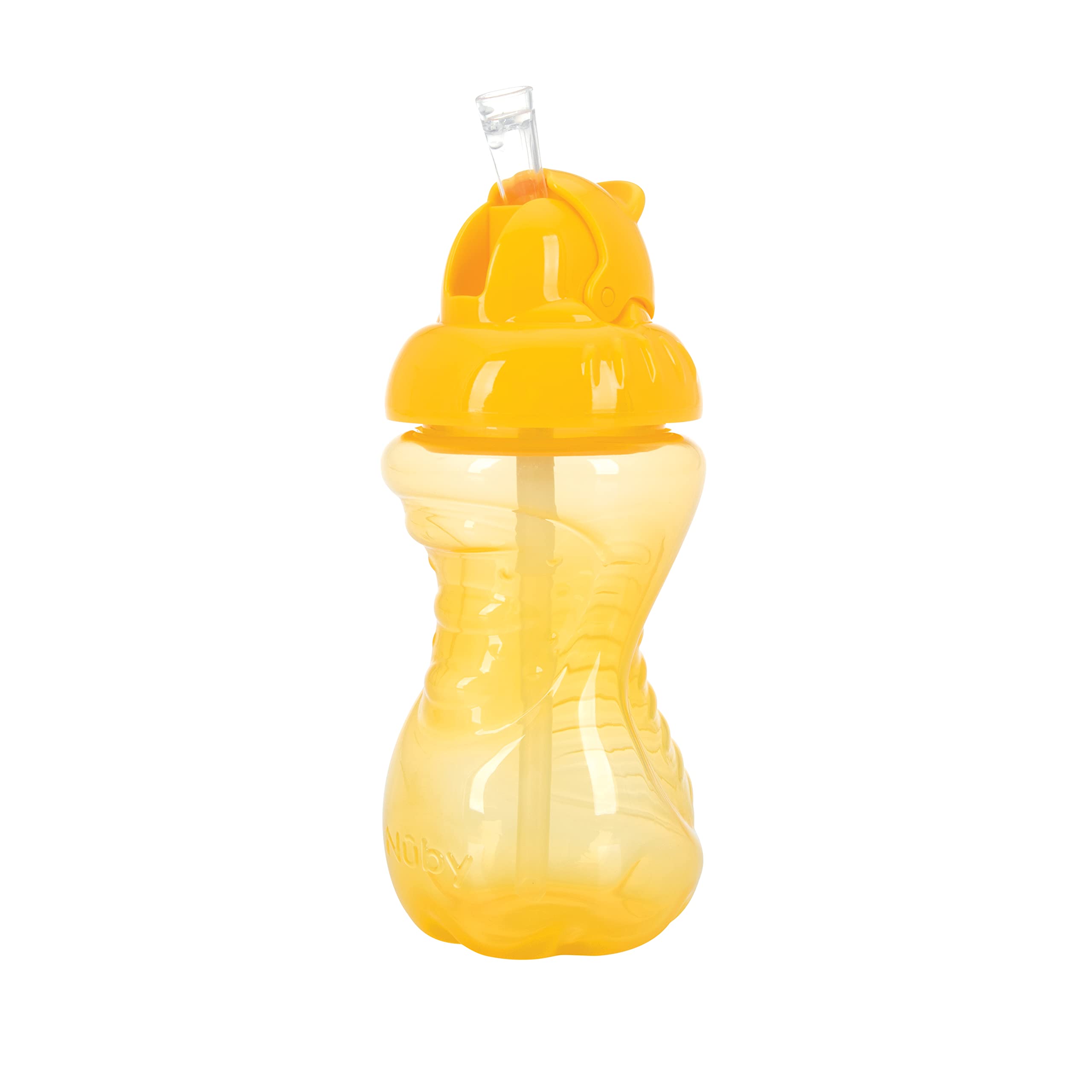 Nuby No-Spill Flip-It Cup, 10 Ounce, Single Pack of 1 Cup, Colors May Vary