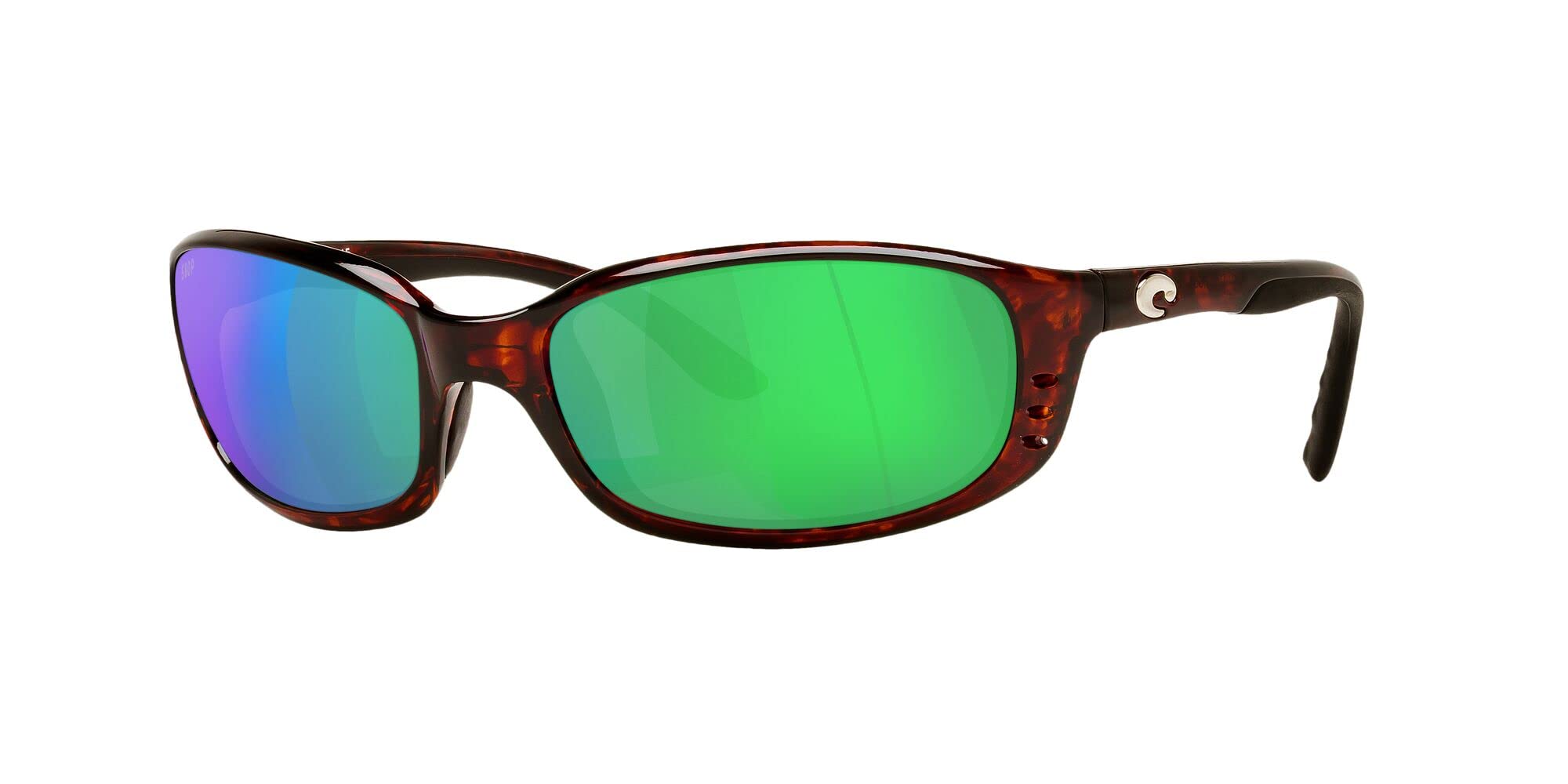 Costa Man Sunglasses Tortoise Frame, Green Mirror Lenses, 59MM